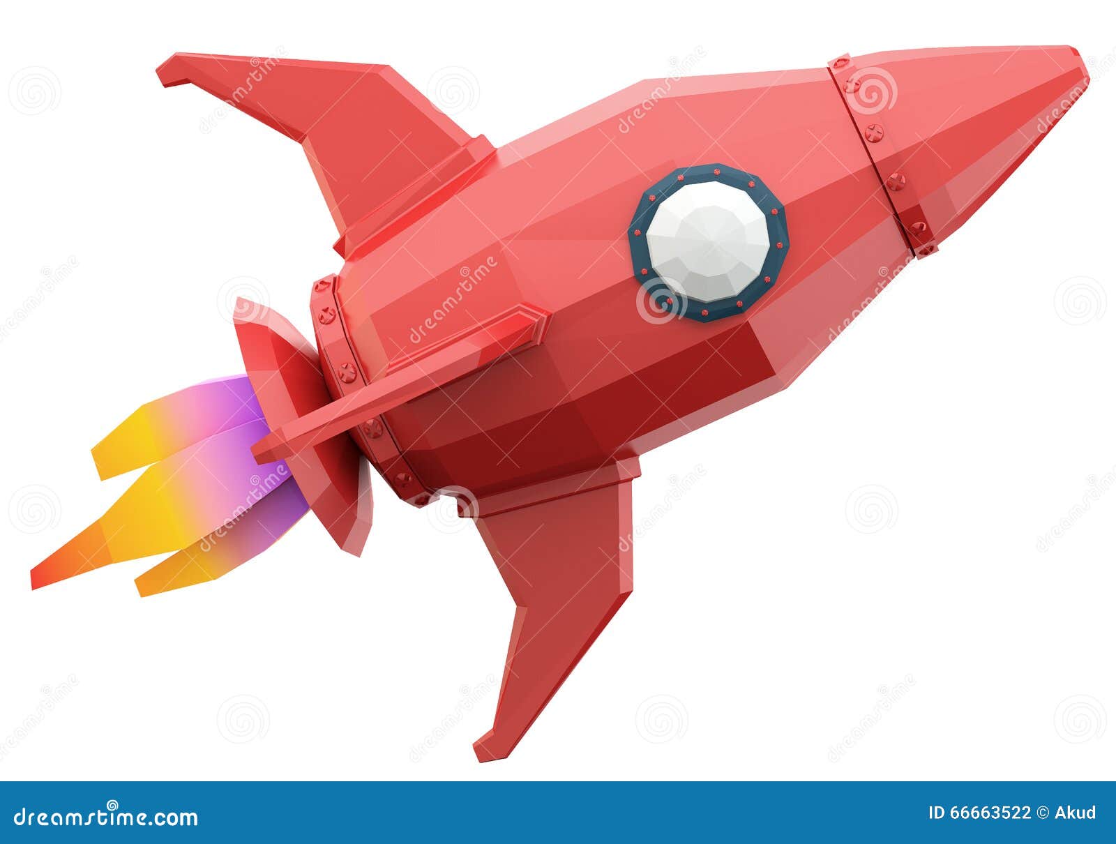 Polygonal space rocket stock illustration. Illustration of poly - 66663522