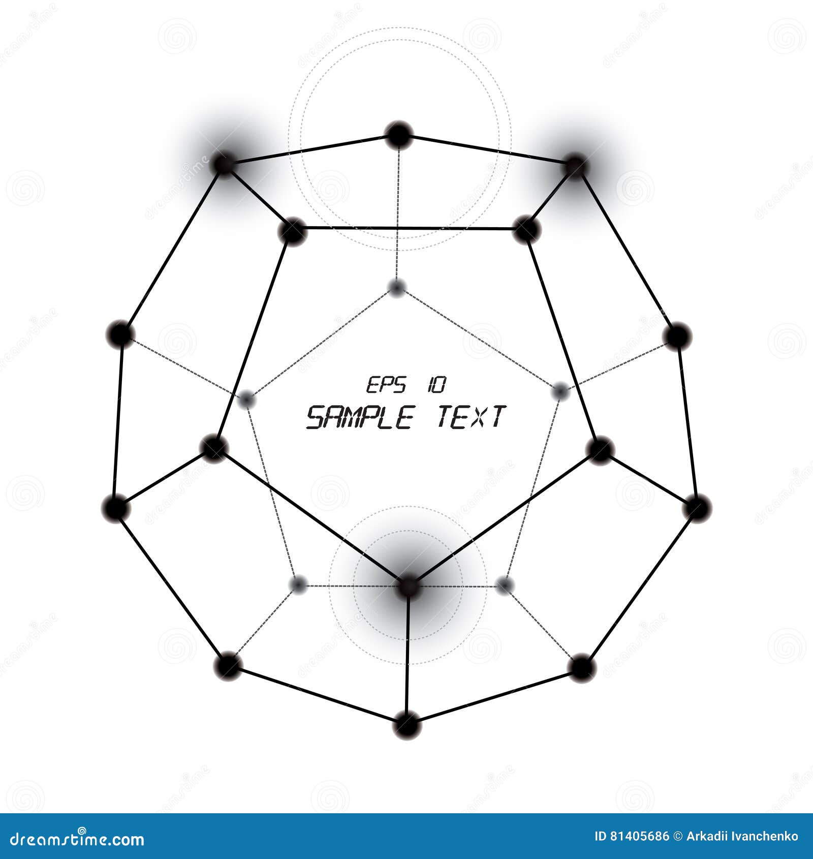Polygonal sphere stock illustration. Illustration of dotted - 81405686