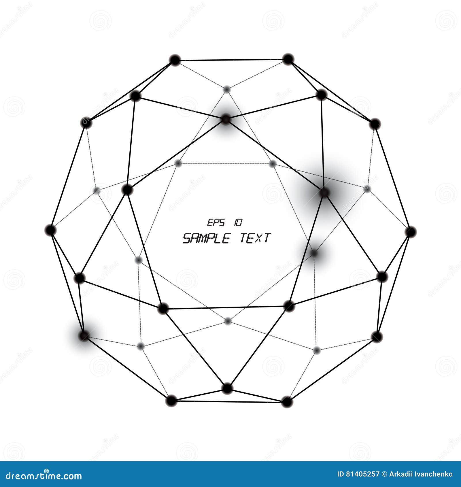 Polygonal sphere stock vector. Illustration of background - 81405257