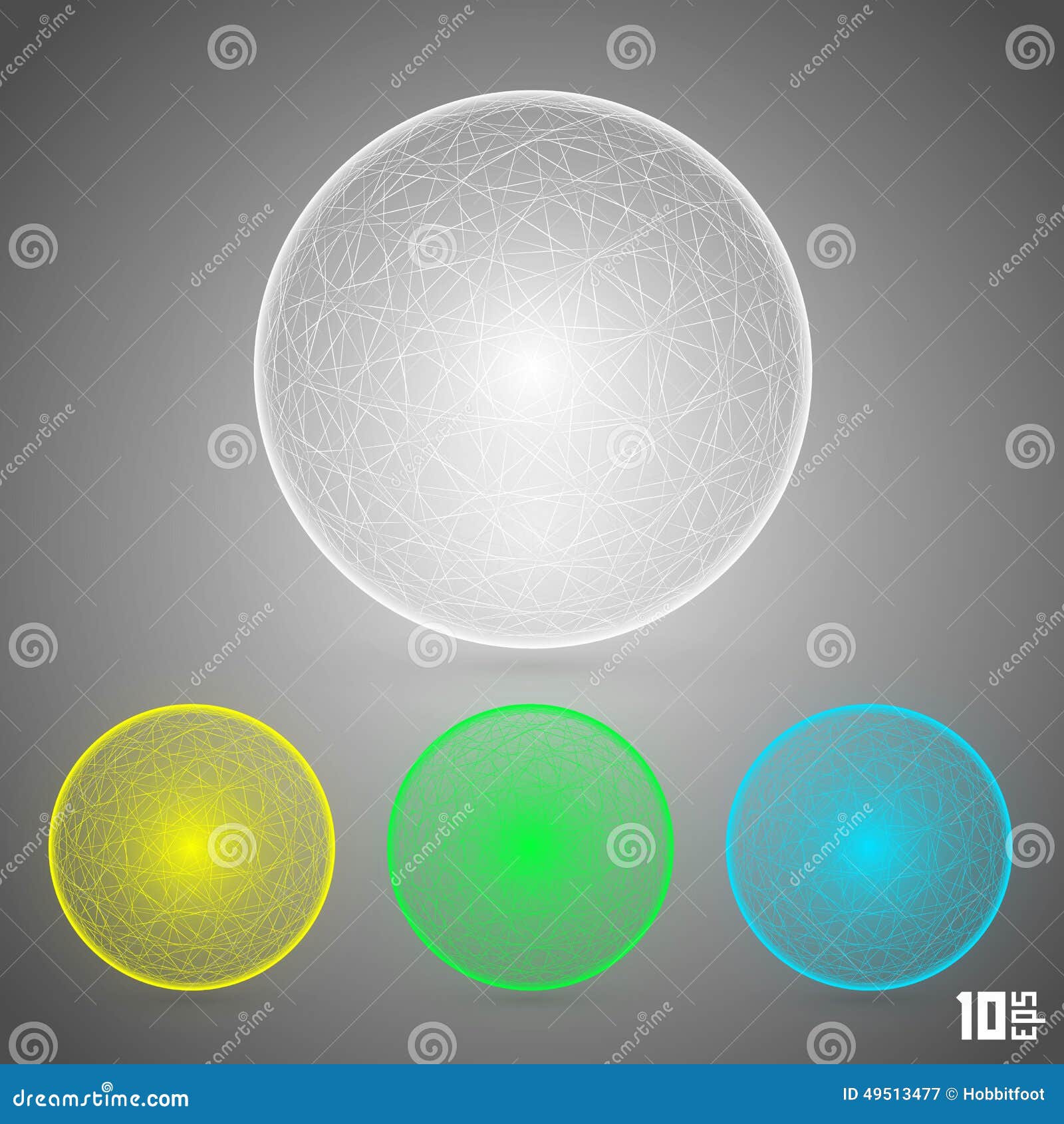 Polygonal sphere set color stock vector. Illustration of global - 49513477