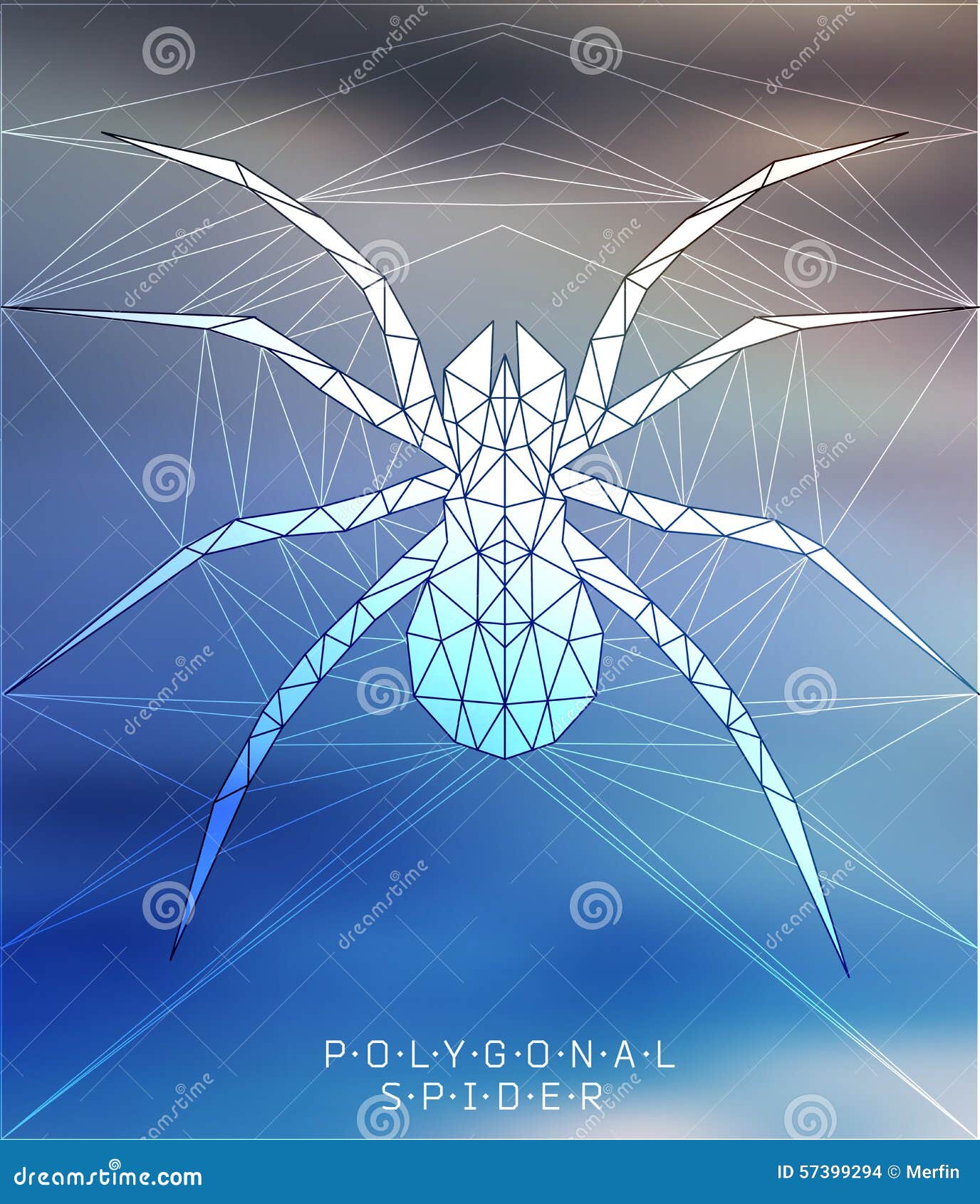 Polygonal Spider. Geometric Illustration Stock Vector - Illustration of ...