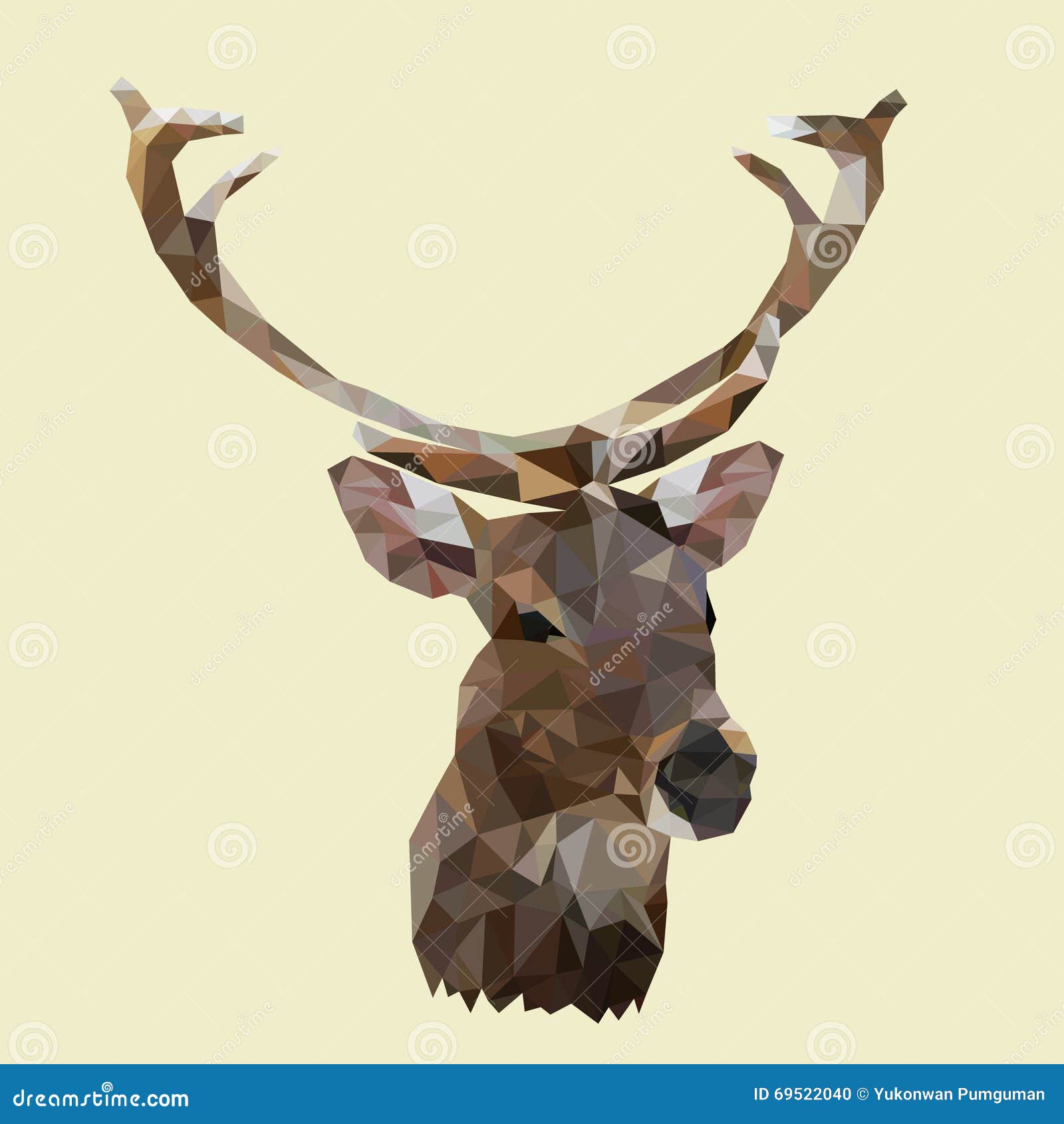Polygonal Stag, Polygon Deer, Animal Vector Stock Vector - Illustration ...