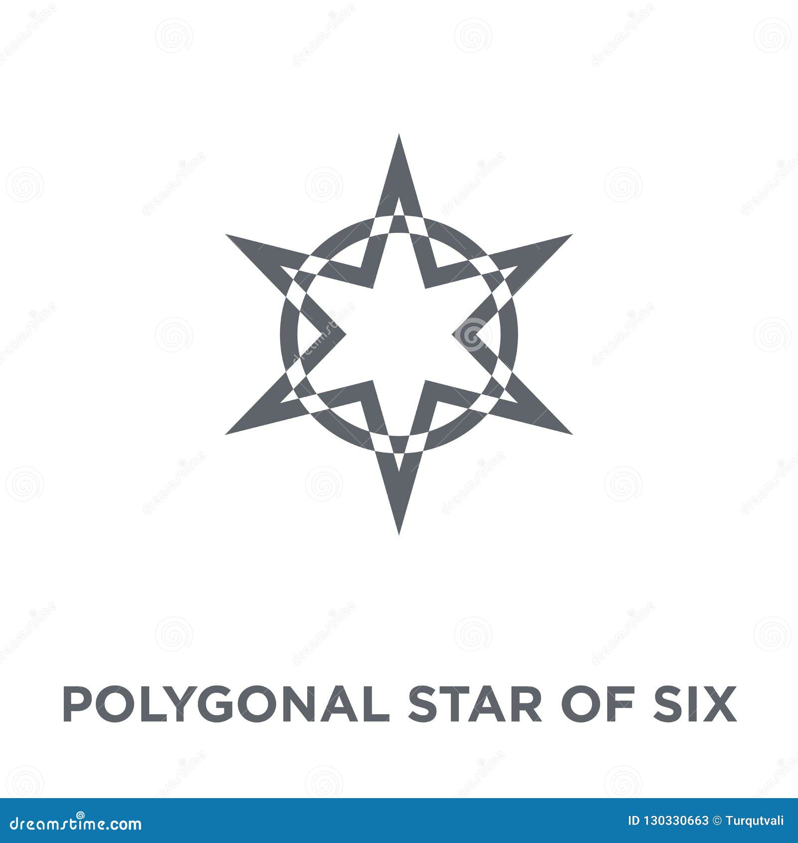 Polygonal Star of Six Points Icon from Geometry Collection. Stock ...