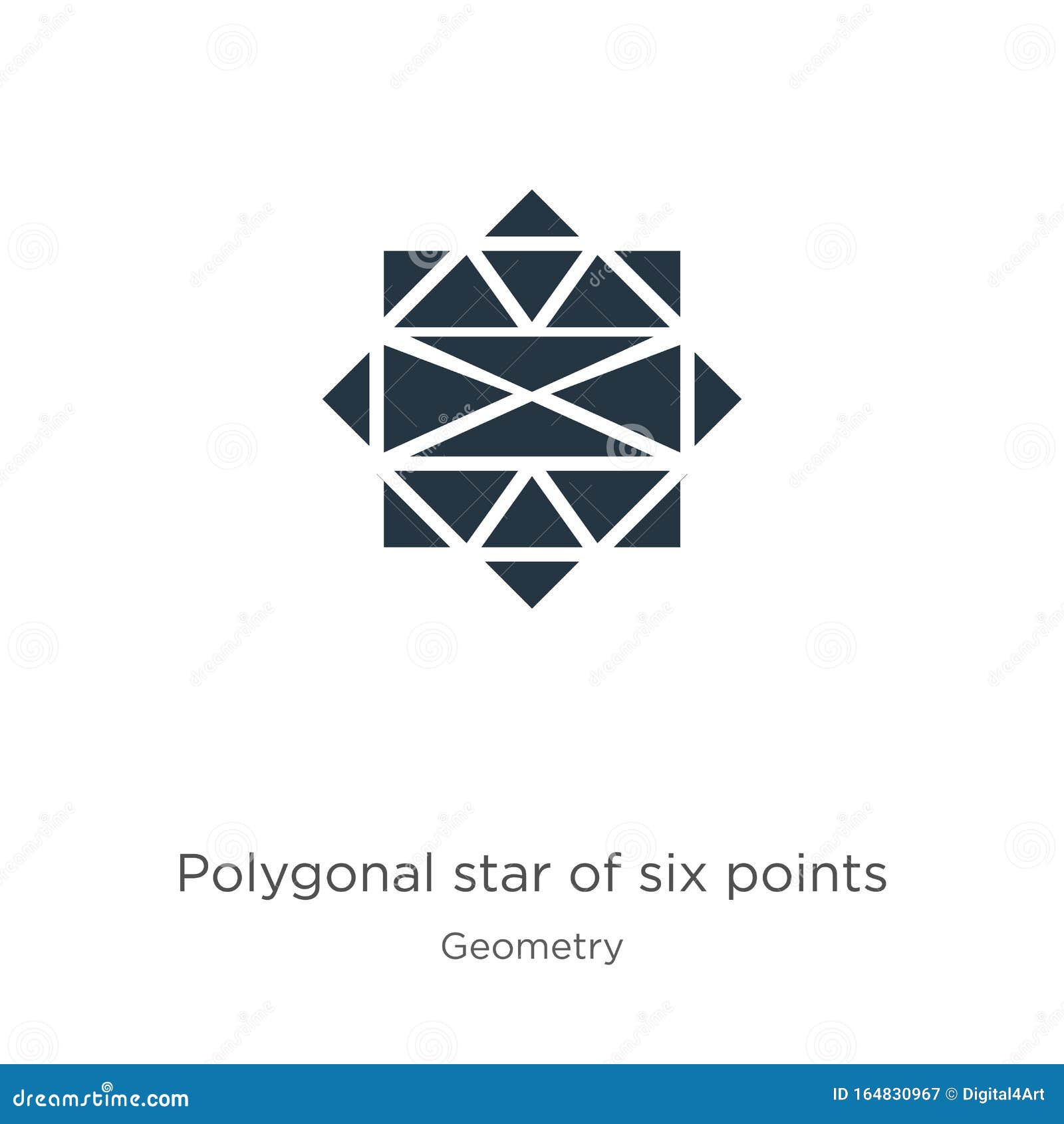 Polygonal Star of Six Points Icon Vector. Trendy Flat Polygonal Star of ...