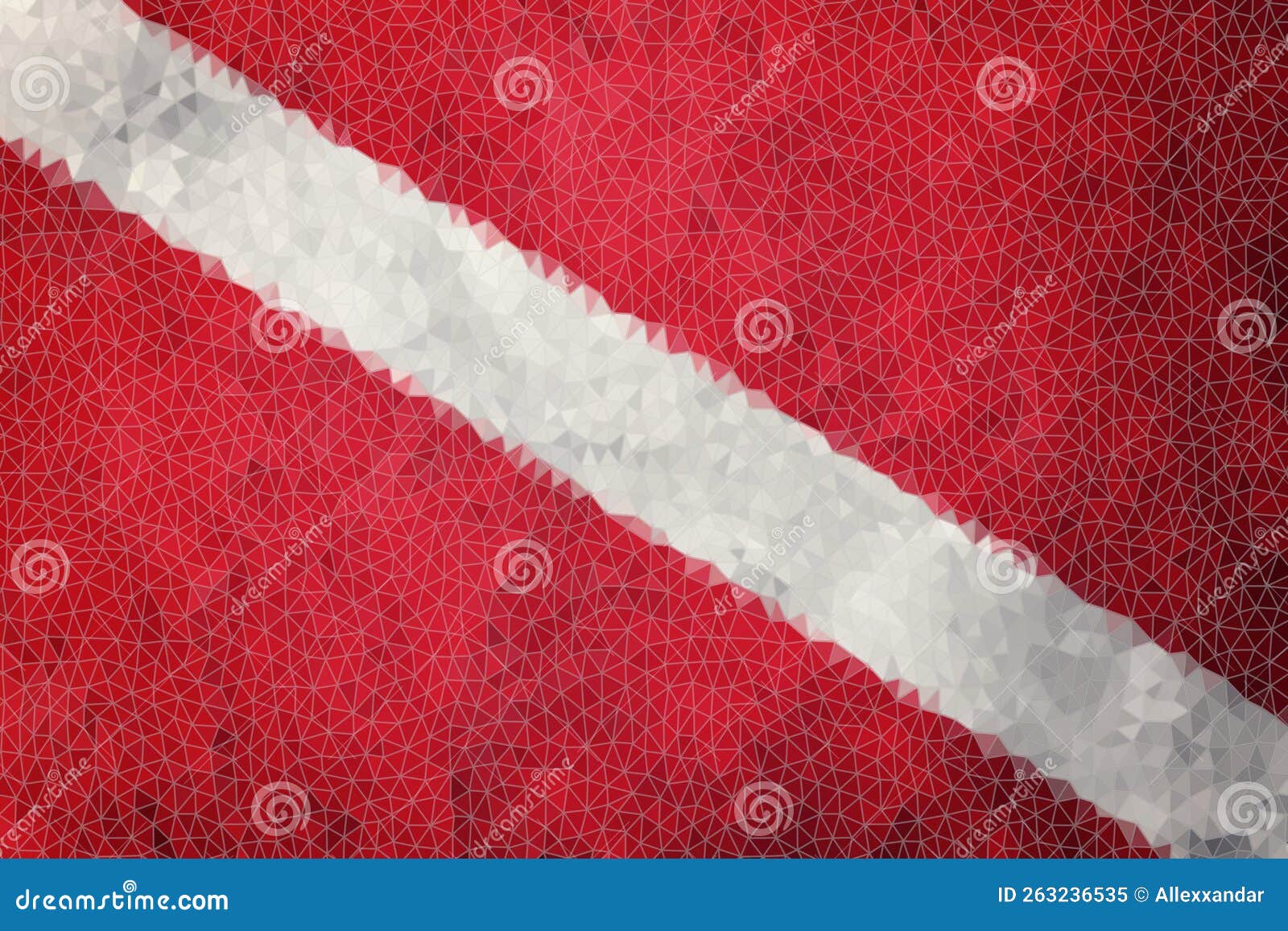 Polygonal Style Scuba Flag, Diver Down Stock Image - Image of geometric ...
