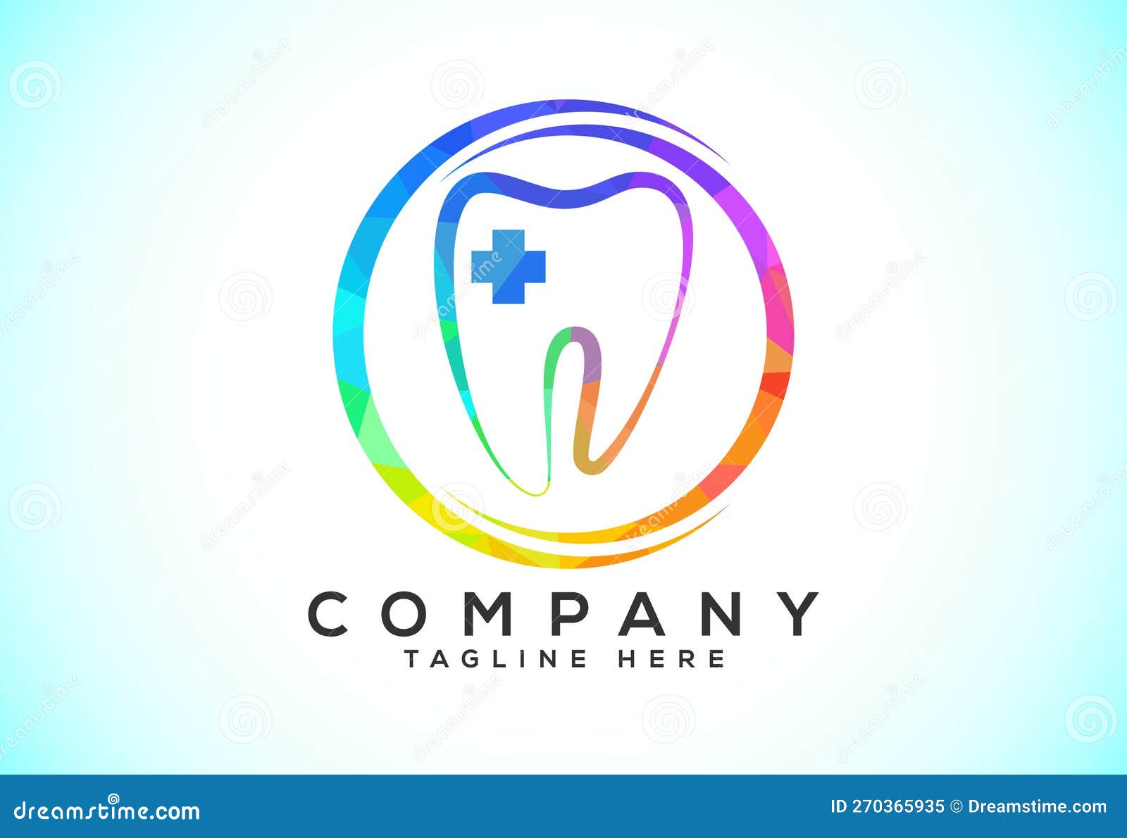 Polygonal Tooth Dental Logo. Low Poly Style Dental Clinic Logo Vector ...
