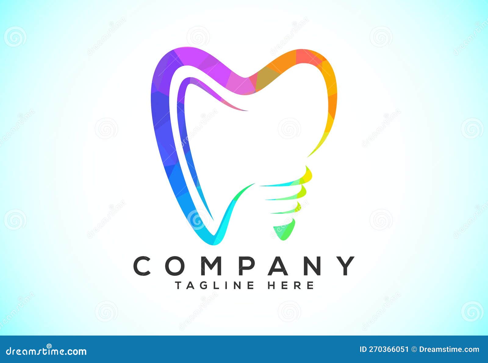Polygonal Tooth Dental Logo. Low Poly Style Dental Clinic Logo Vector ...