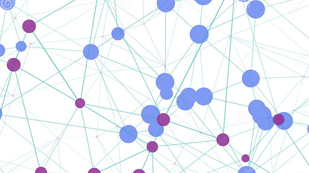Machine Learning Signal Process Algorithm Concept, Dots and Lines Background Conception Stock ...