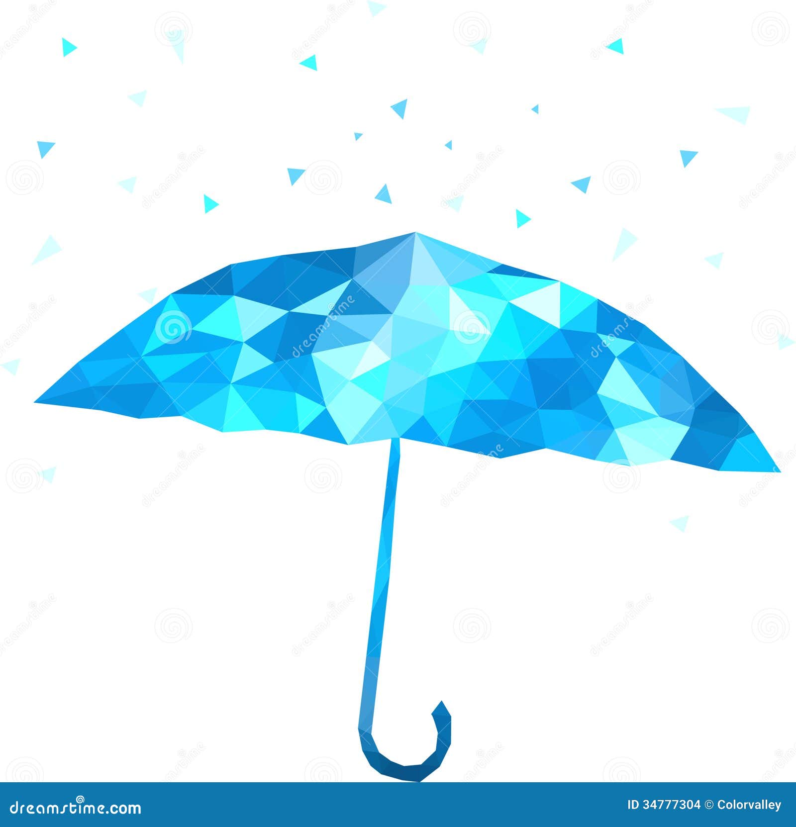 Polygonal Umbrella. Vector Illustration Stock Illustration ...