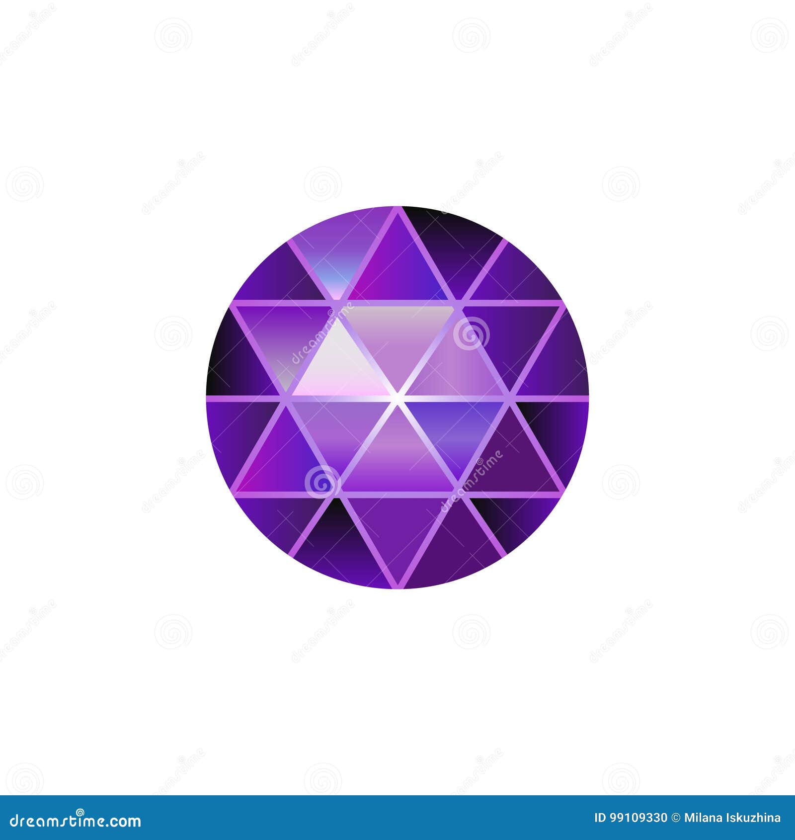 Polygonal Vector Ball. Purple Gradient Stock Vector - Illustration of ...