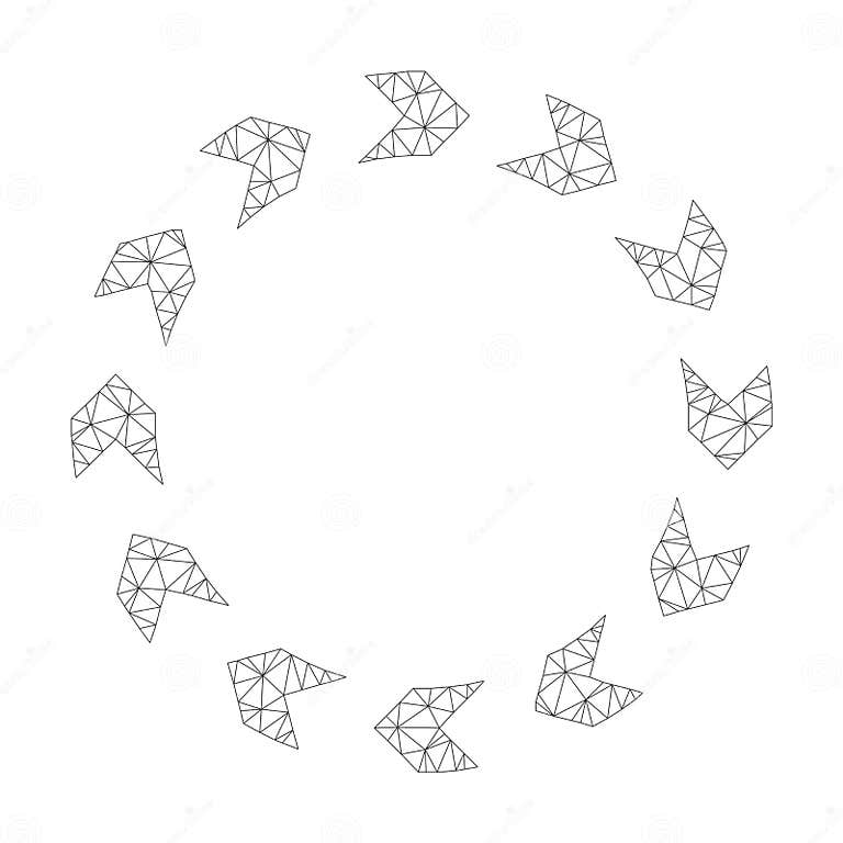 Mesh Vector Circulation Icon Stock Vector - Illustration of circulation ...
