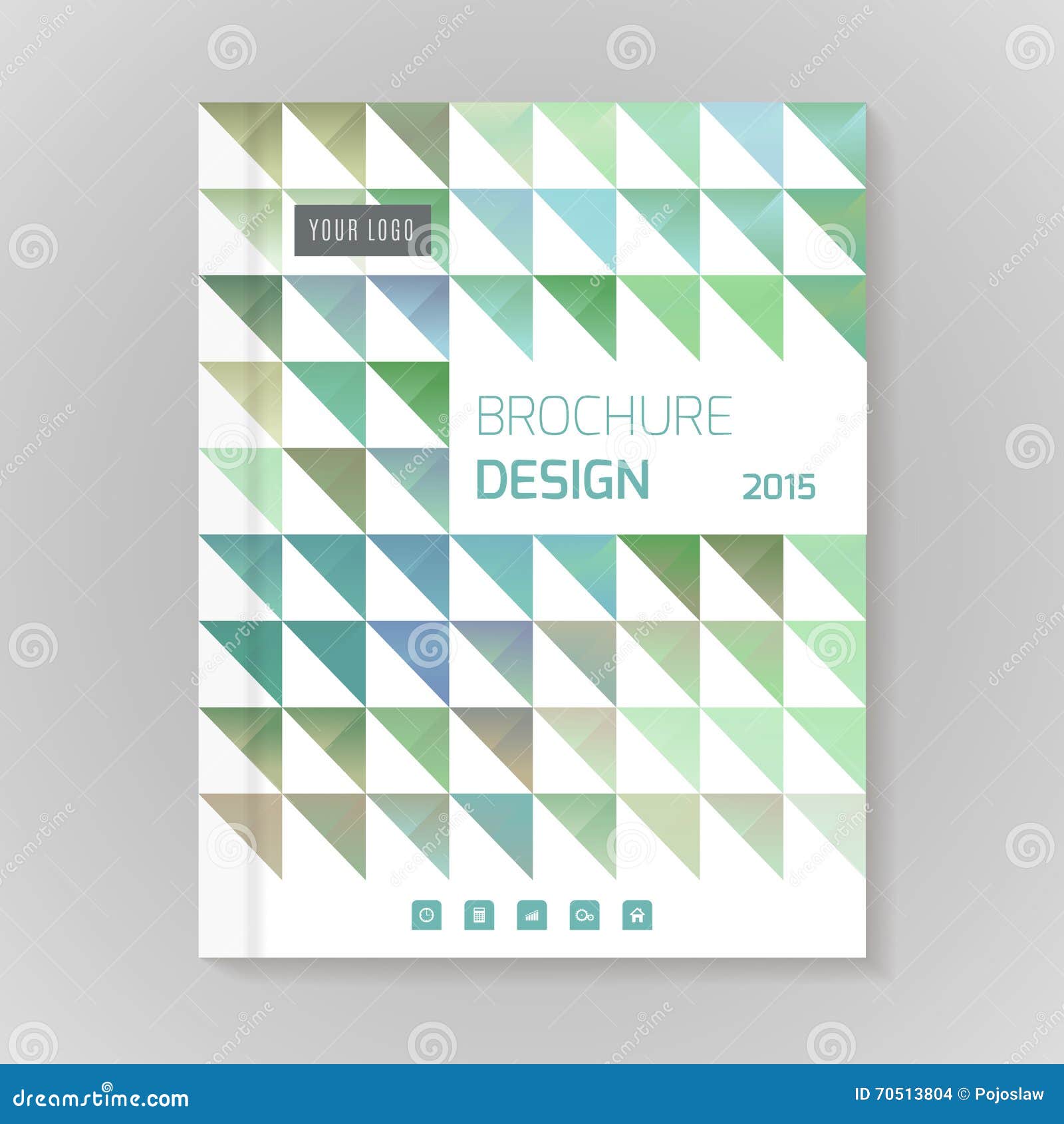 Polygonal Vector Design Template Layout for Brochure Stock Vector ...