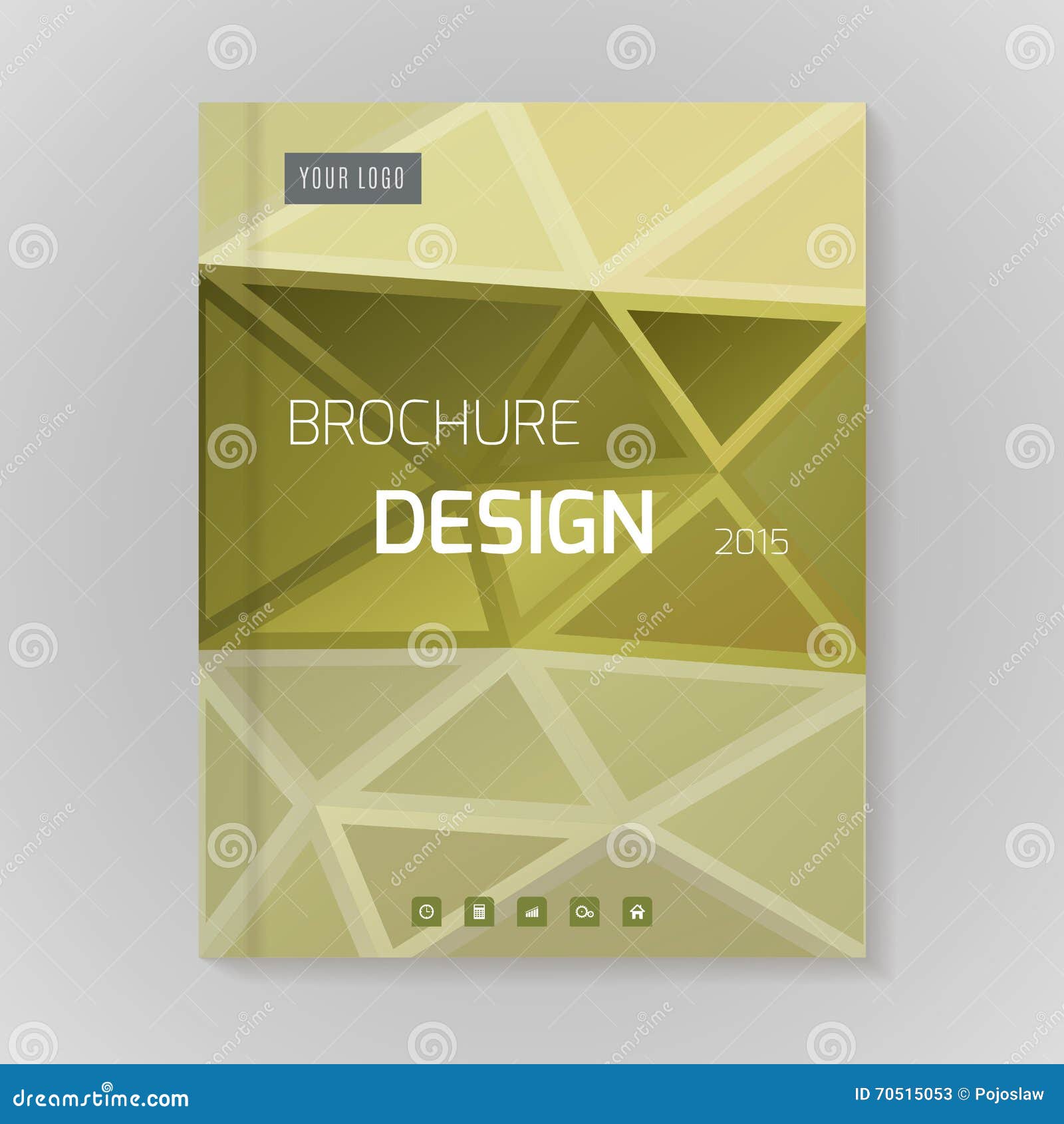 Polygonal Vector Design Template Layout for Brochure Stock Vector ...