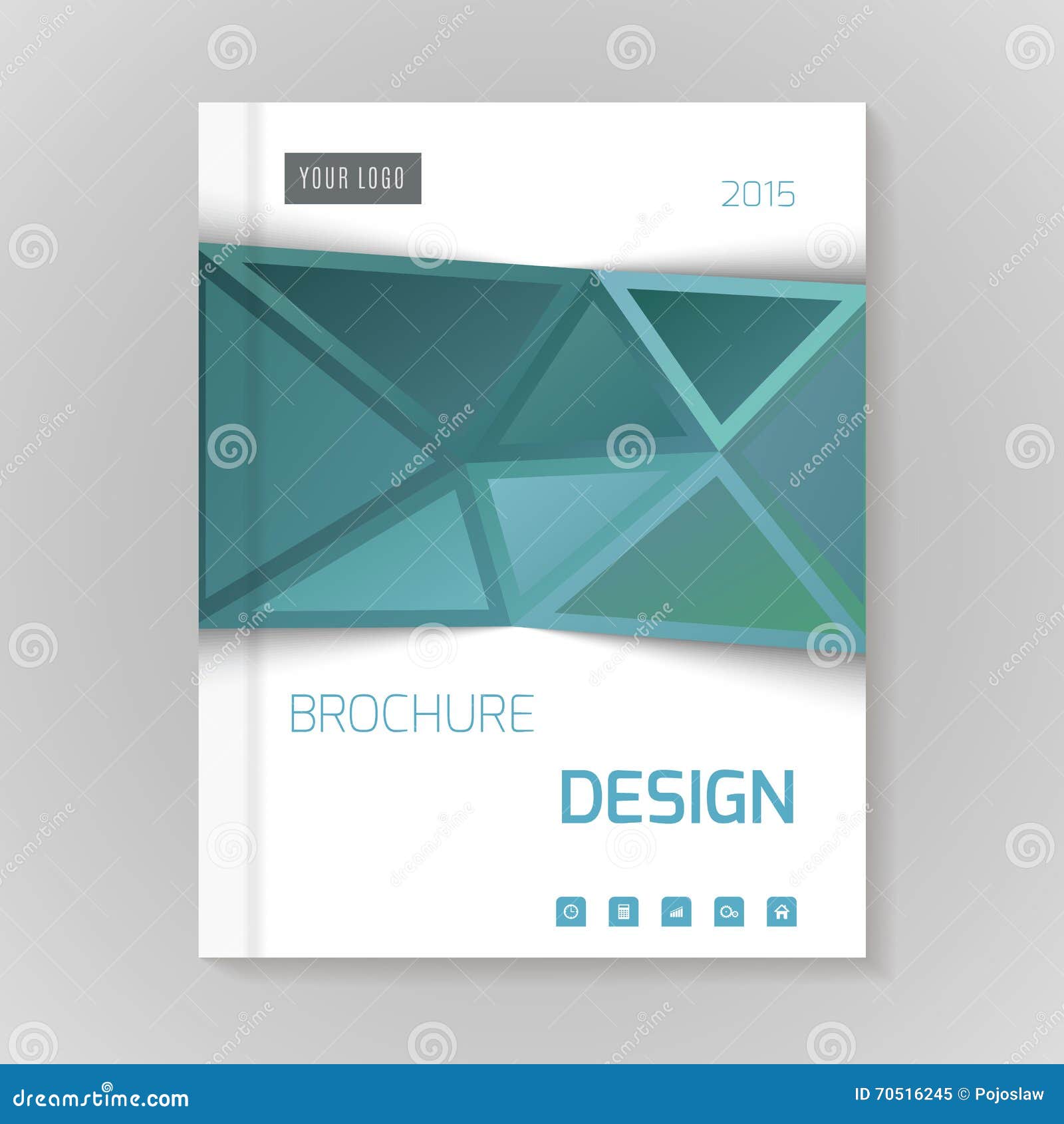Polygonal Vector Design Template Layout for Brochure Stock Vector ...