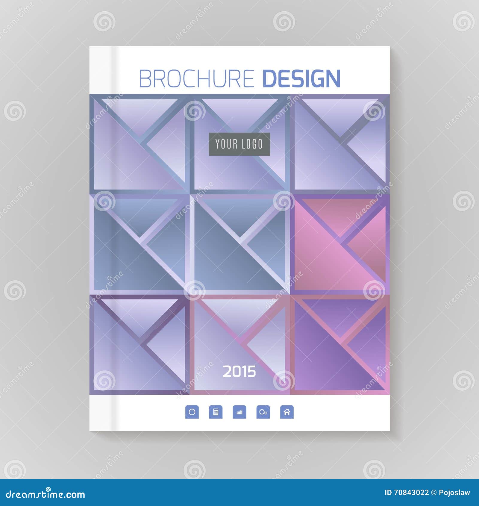 Polygonal Vector Design Template Layout for Brochure Stock Vector ...