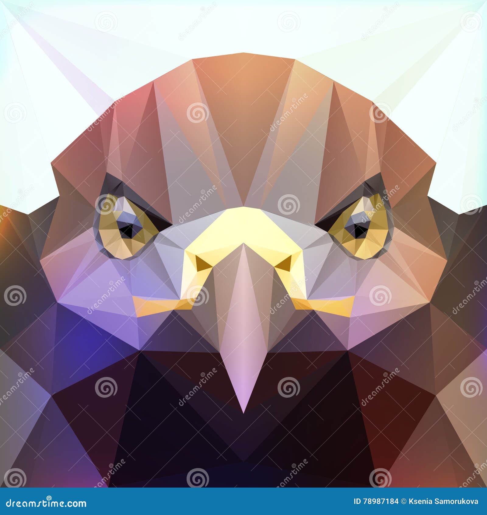 Polygonal Vector Eagle Head Stock Vector - Illustration of hawk, animal: 78987184