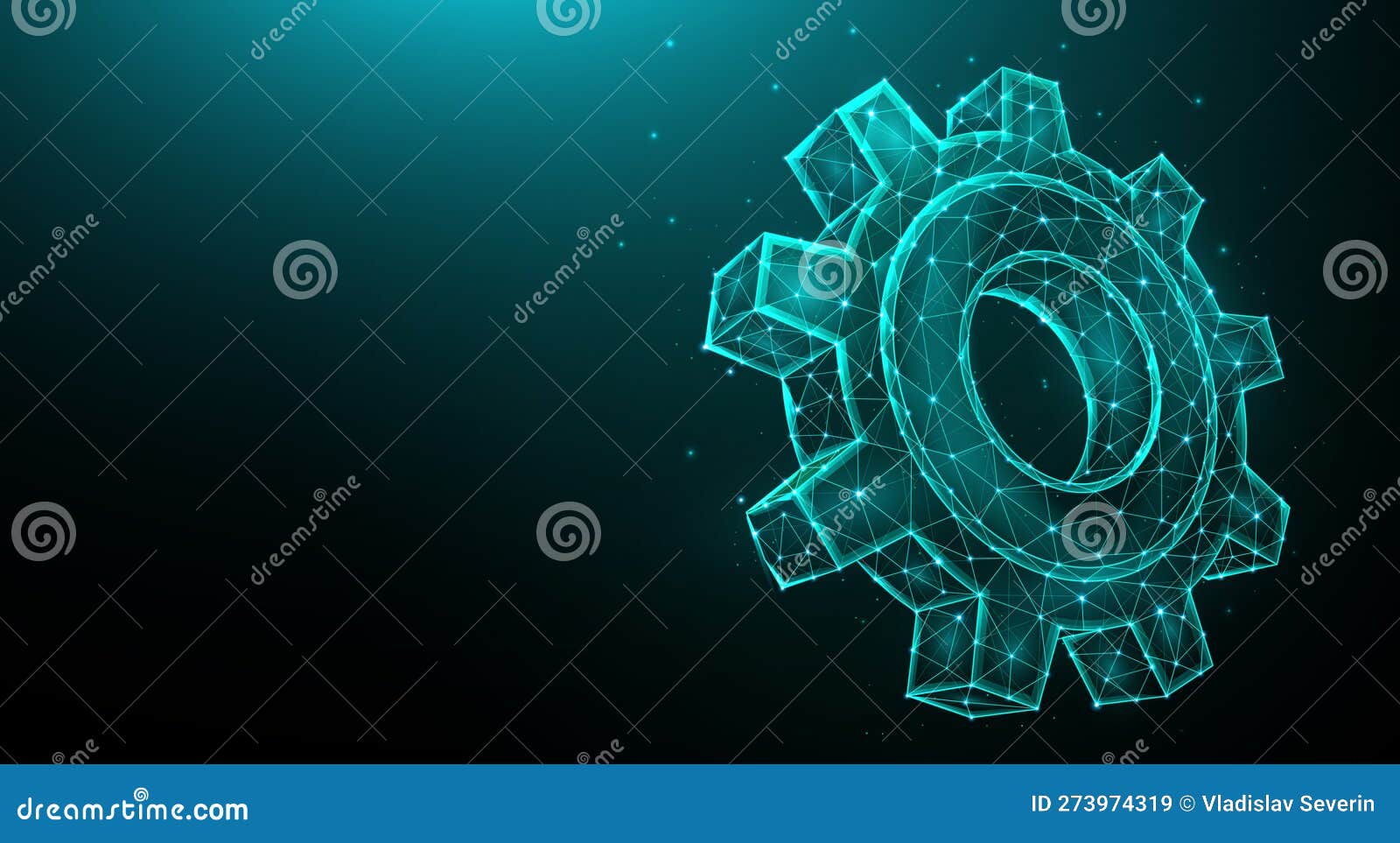 Polygonal Vector Illustration of a Gear Wheel or Gear Stock ...