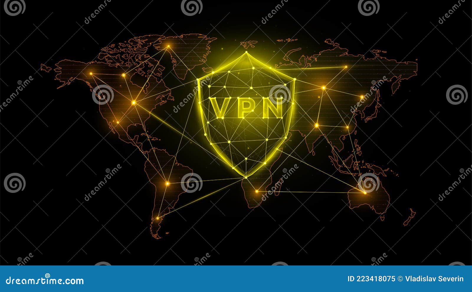 Polygonal Vector Illustration of a Virtual Private Network Stock Vector ...