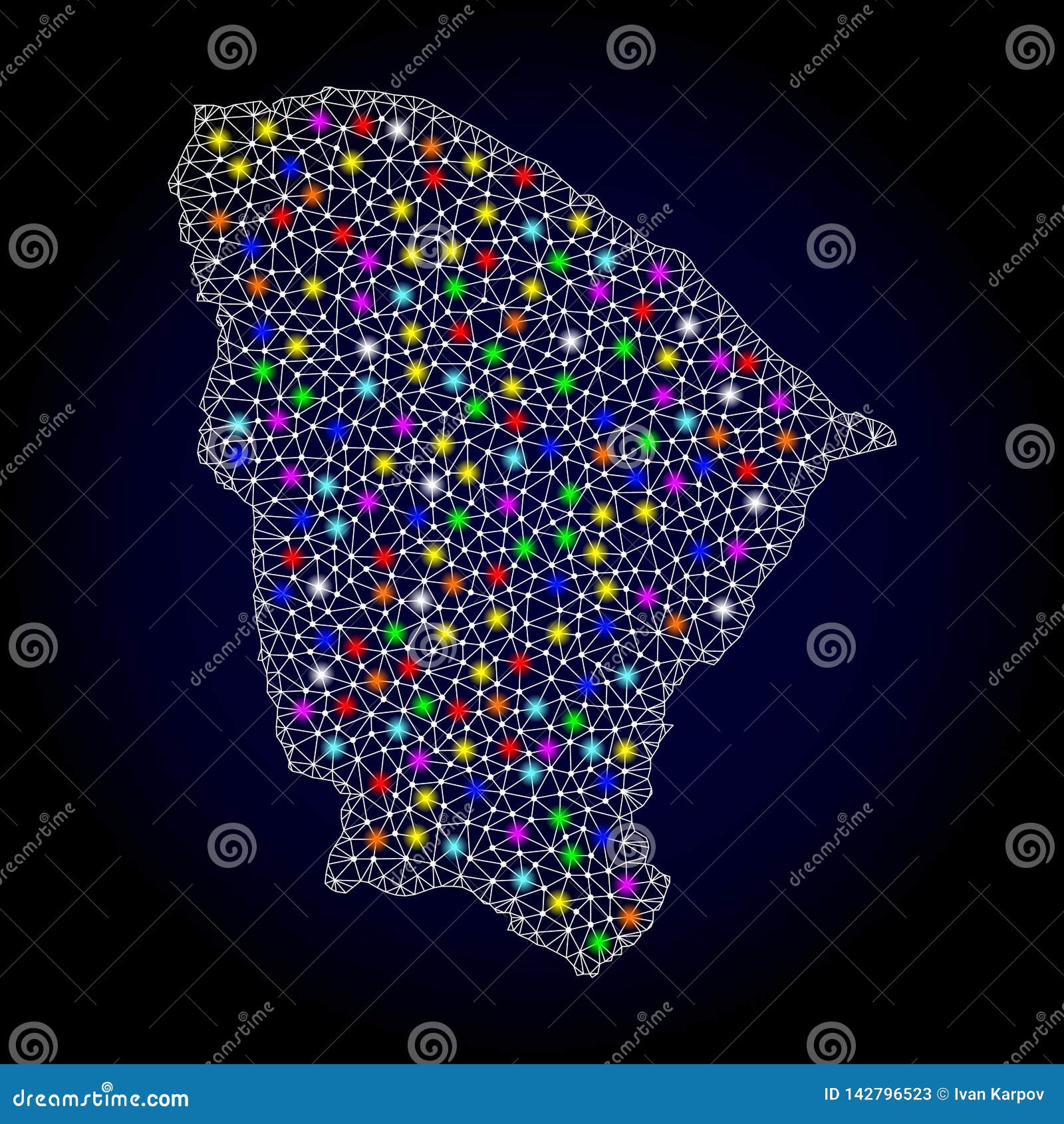 Ceara Colorful Administrative And Political Vector Map, Brazil ...