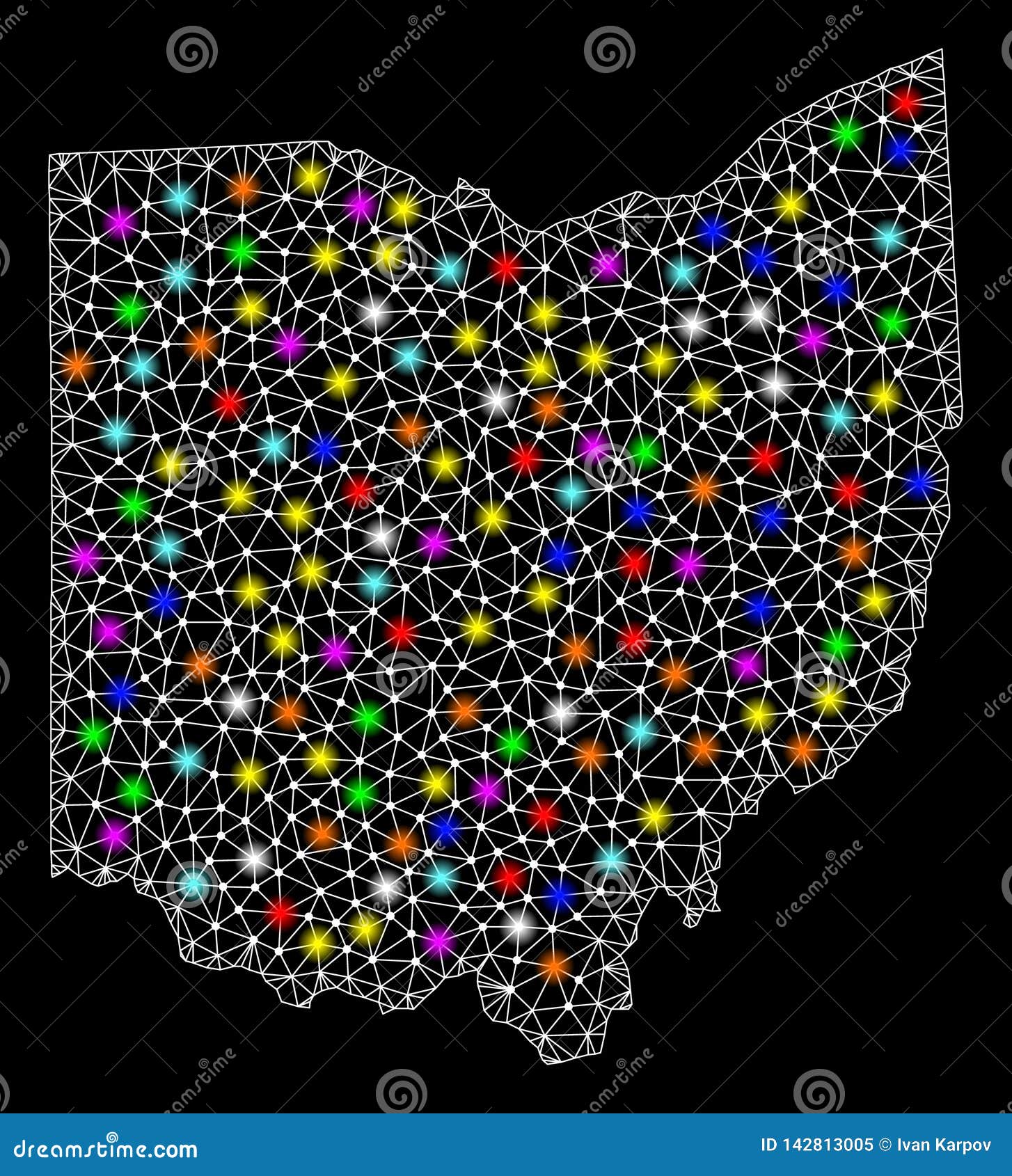 Colorful Ohio Political Map With Clearly Labeled, Separated Layers ...