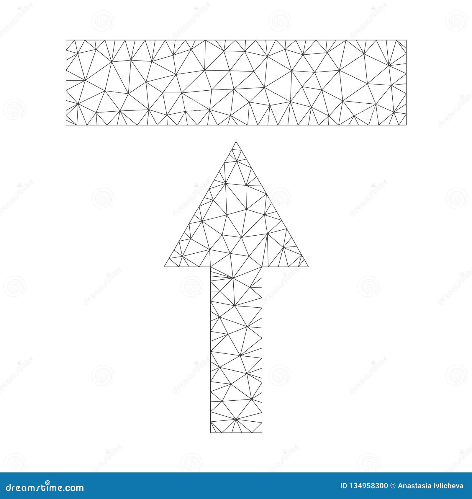 Mesh Vector Move Top Icon stock vector. Illustration of composition ...