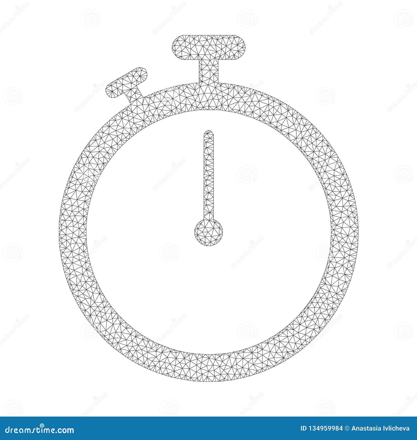 Mesh Vector Stopwatch Icon stock vector. Illustration of composed ...