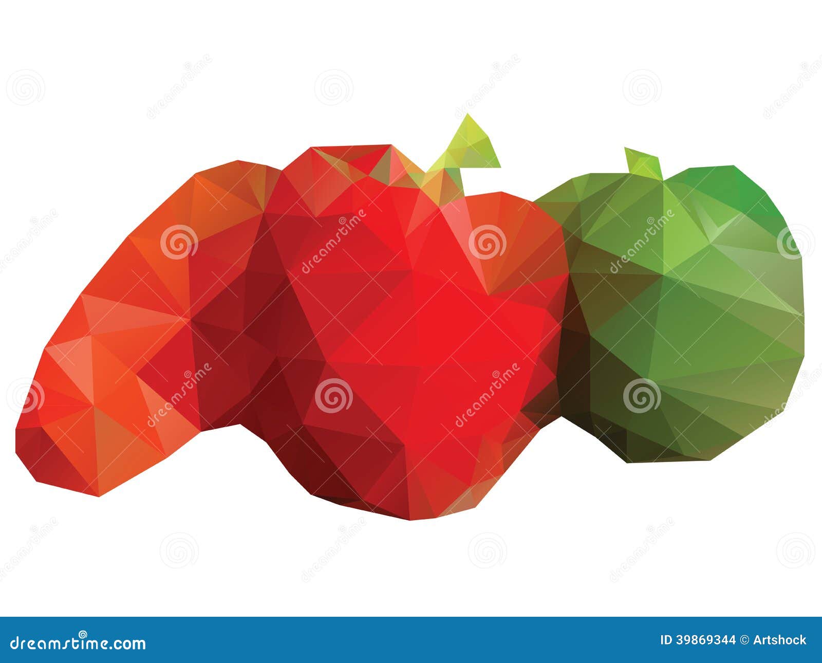 Polygonal Vegetables stock vector. Illustration of abstract - 39869344