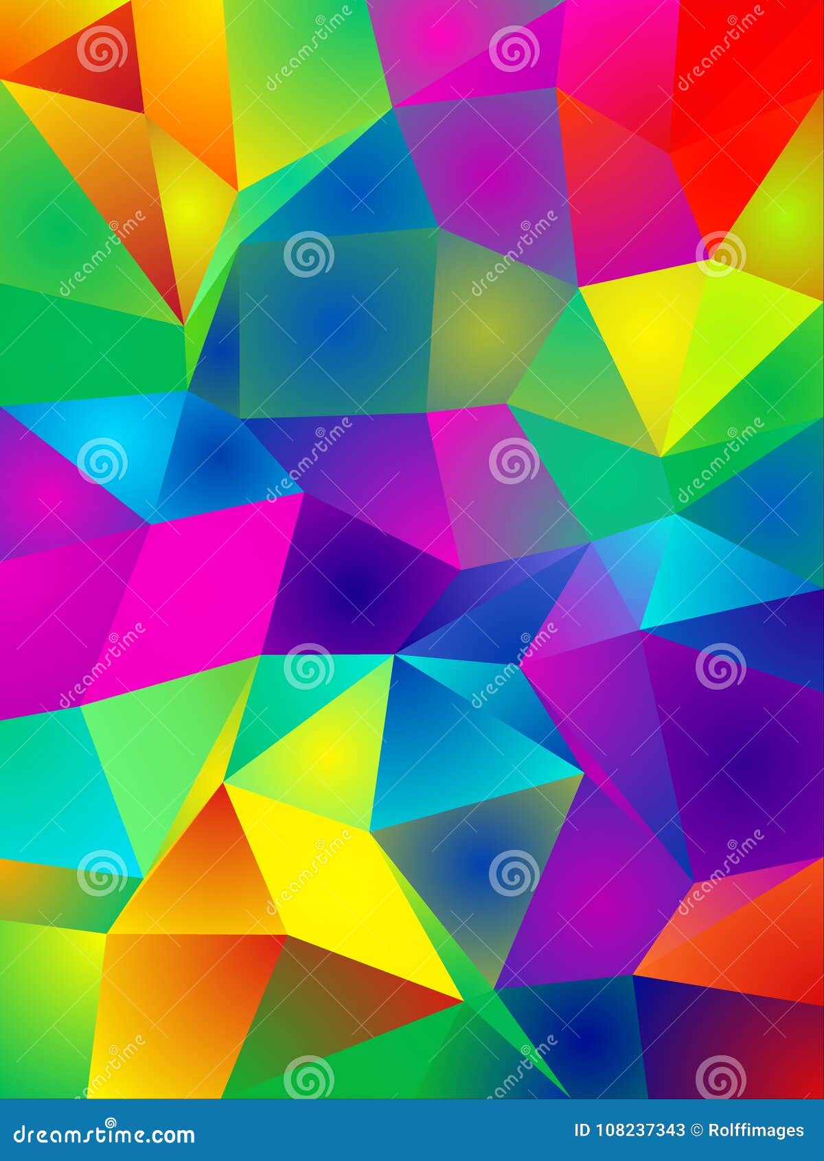 Polygonal Vibrant Color Background Stock Illustration - Illustration of ...