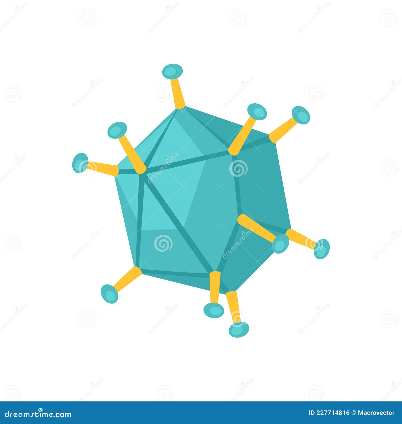 Polygonal Virus Isometric Composition Stock Vector - Illustration of ...