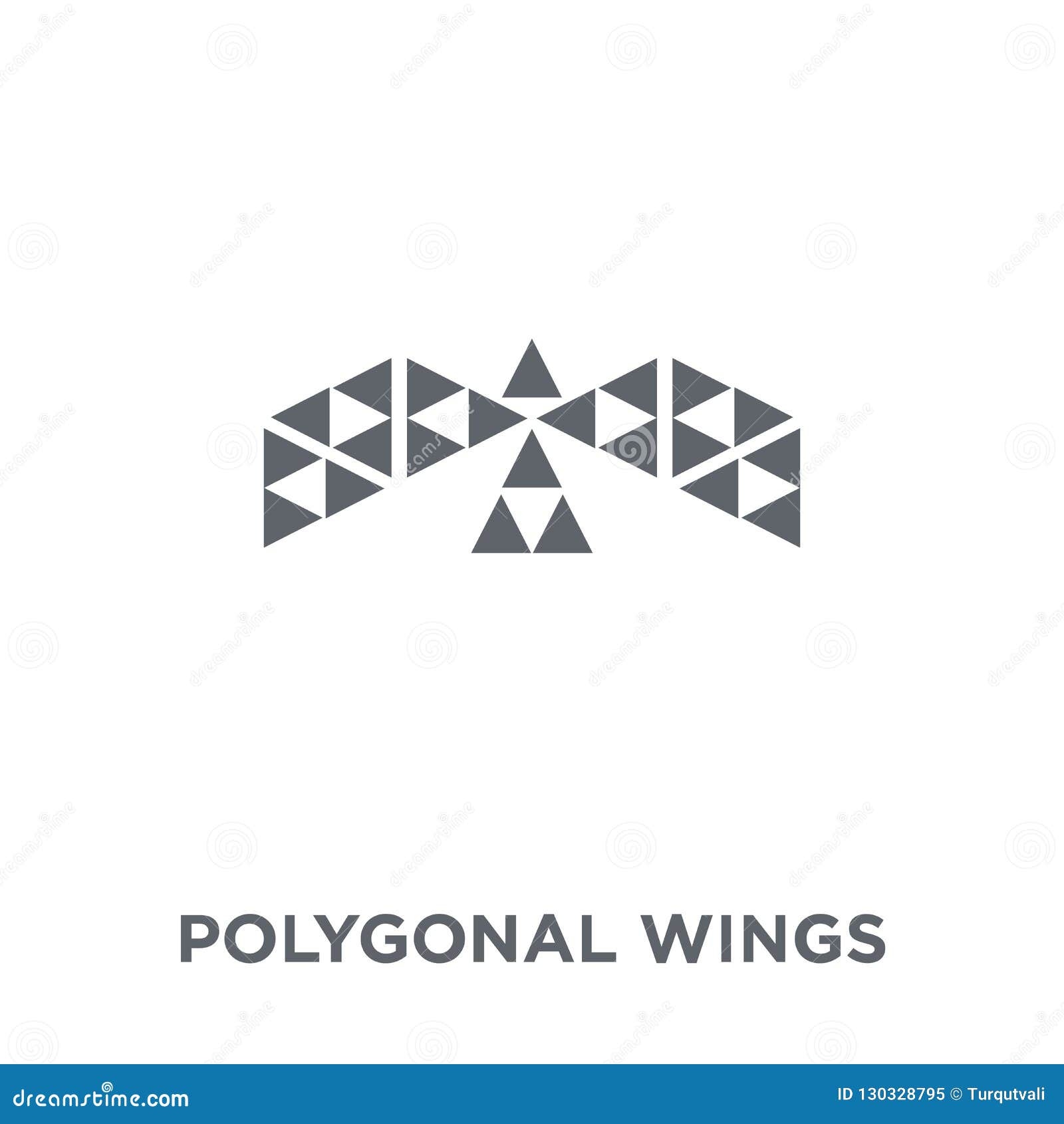 Polygonal Wings Icon On White Background. Simple Element Illustration ...