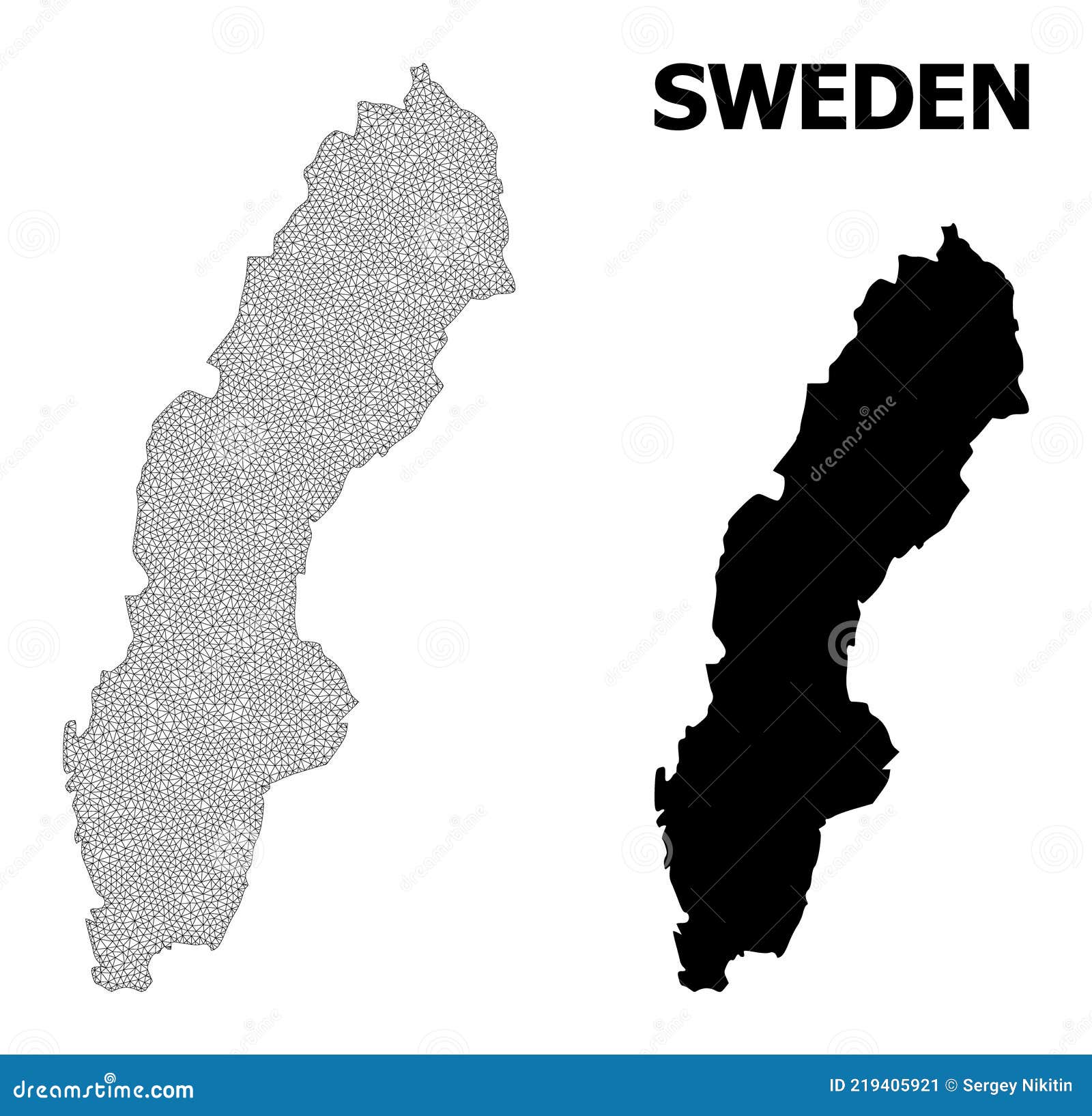 Sweden Map - High Detailed Blue Map With Counties/regions/states Of ...