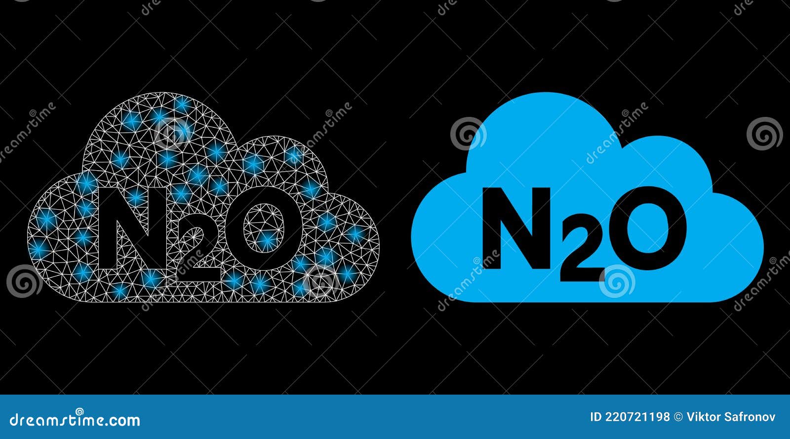 Nitrous Oxide, N2O, Laughing Gas, Molecule Model And Formula Vector ...