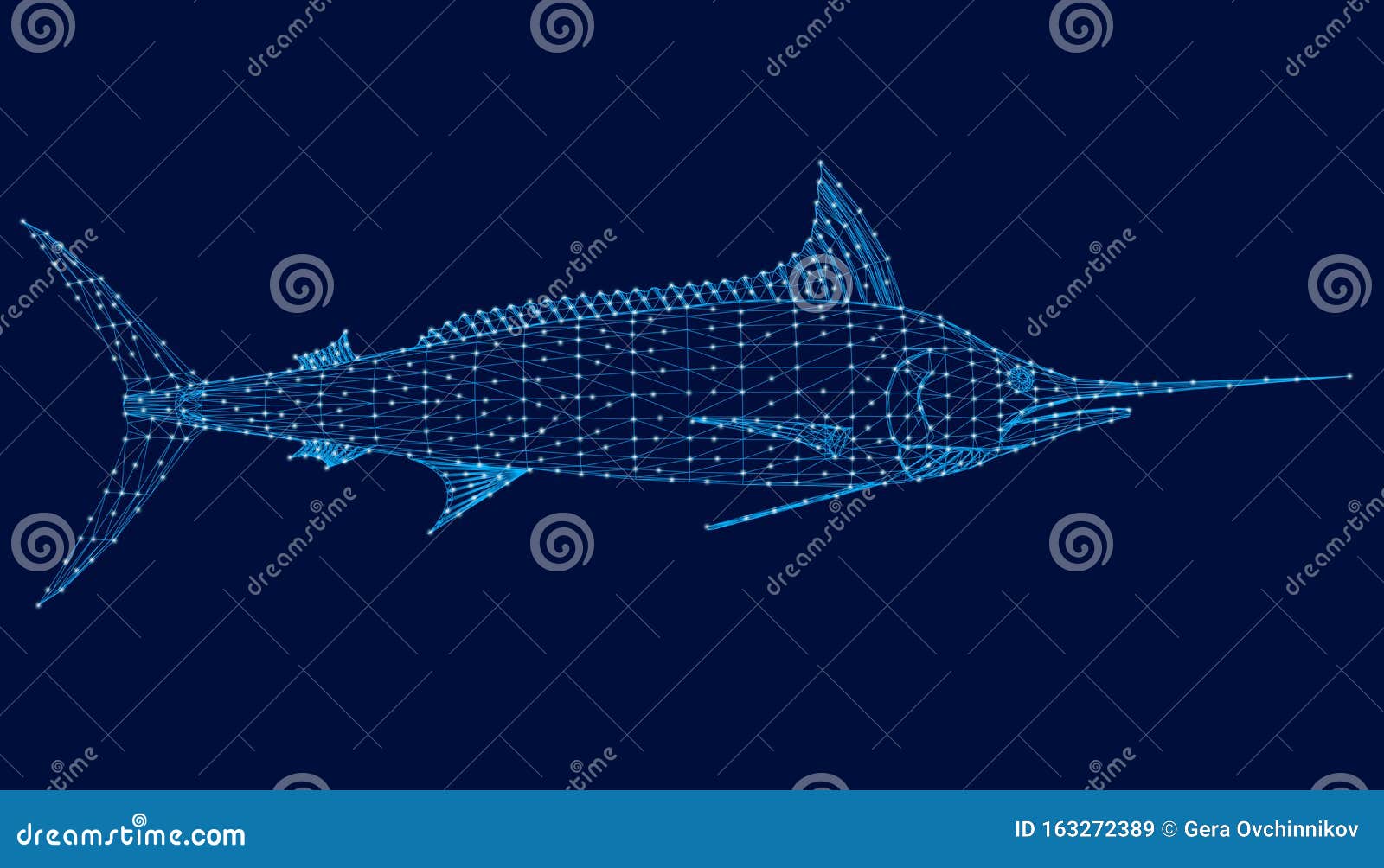 Fish Sword Cartoon Illustration | CartoonDealer.com #53557350