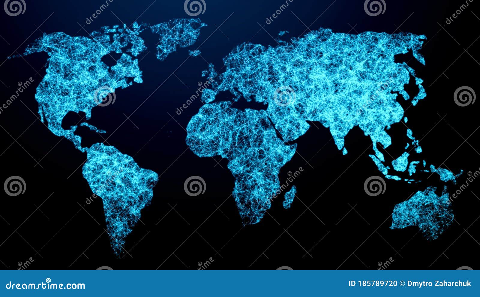 Polygonal World Map. Dots and Lines Connected. World Map Abstract ...