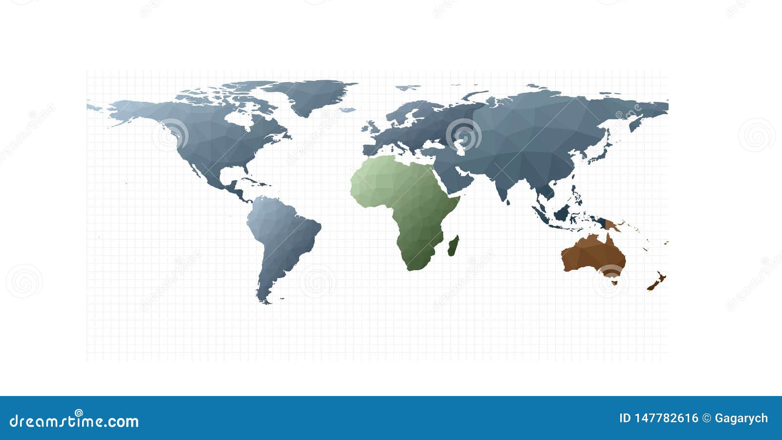 Polygonal world map. stock vector. Illustration of detailed - 147782616