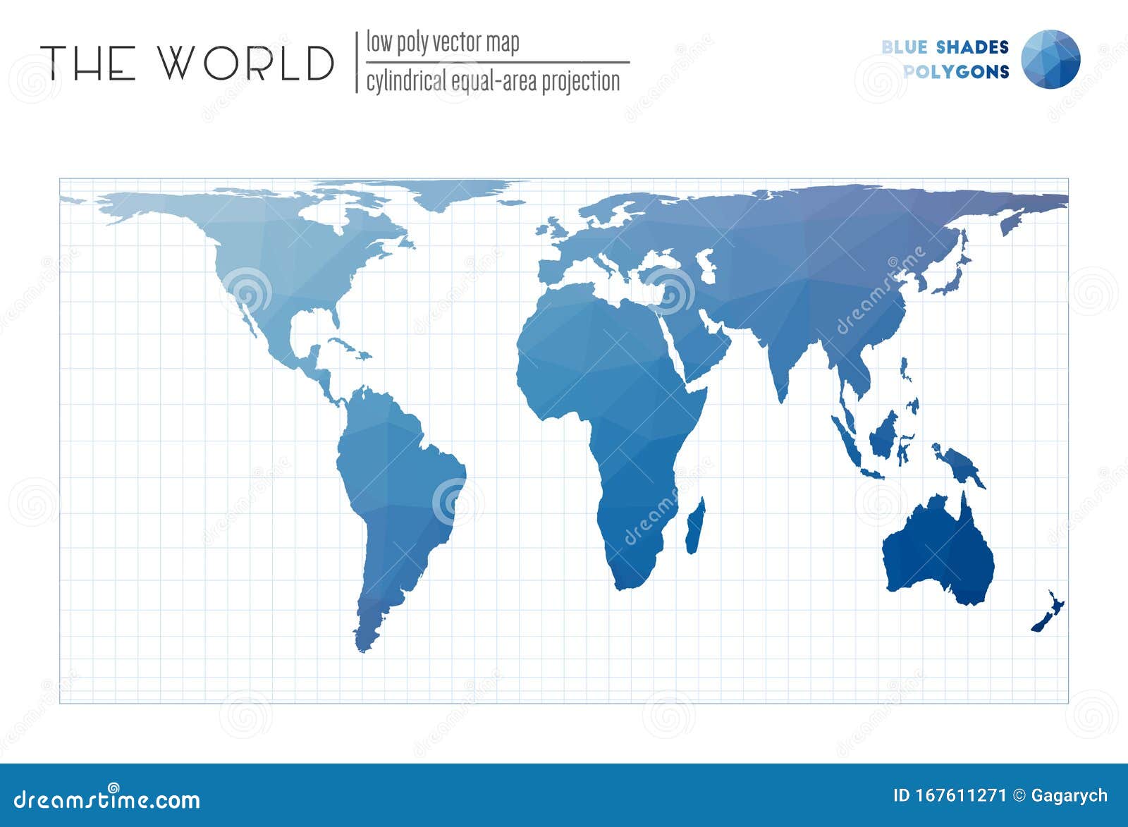 Polygonal world map. stock vector. Illustration of infographics - 167611271