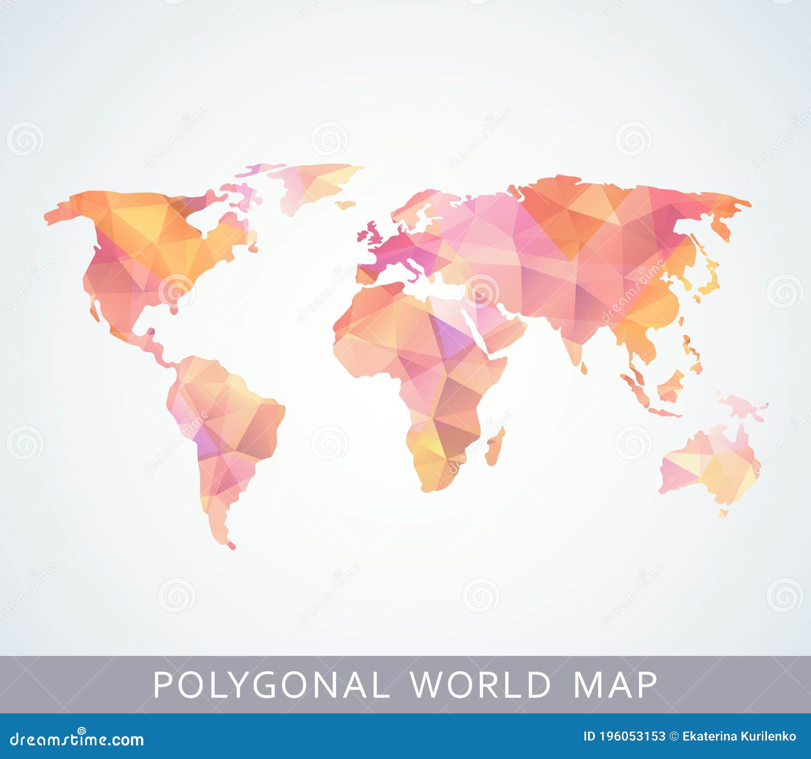 Polygonal World Map stock illustration. Illustration of background ...