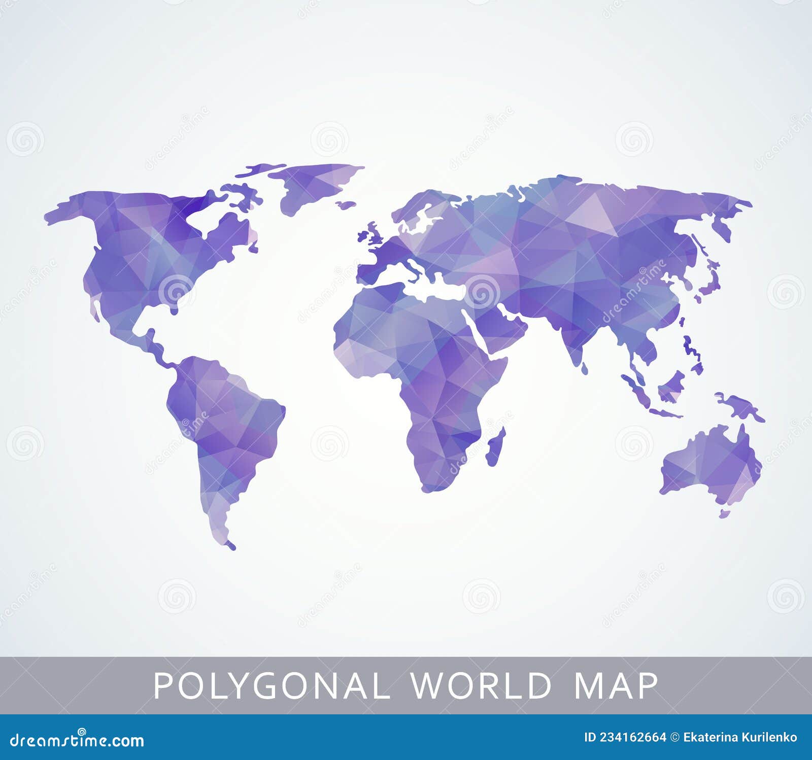 Polygonal World Map stock vector. Illustration of design - 234162664