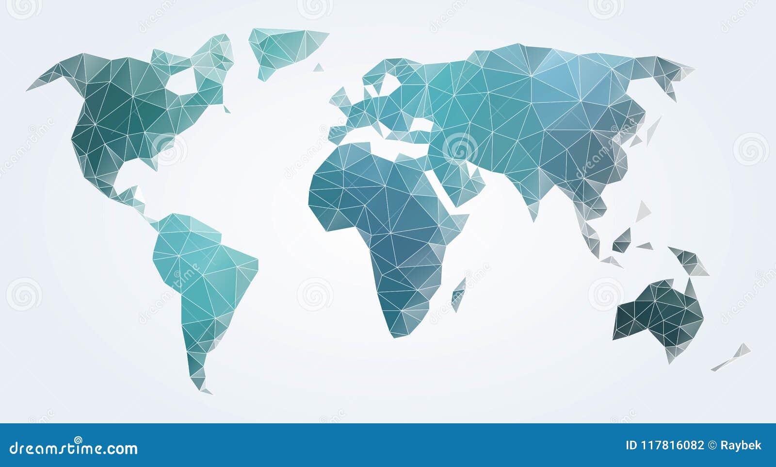 Polygonal world map stock illustration. Illustration of globe - 117816082