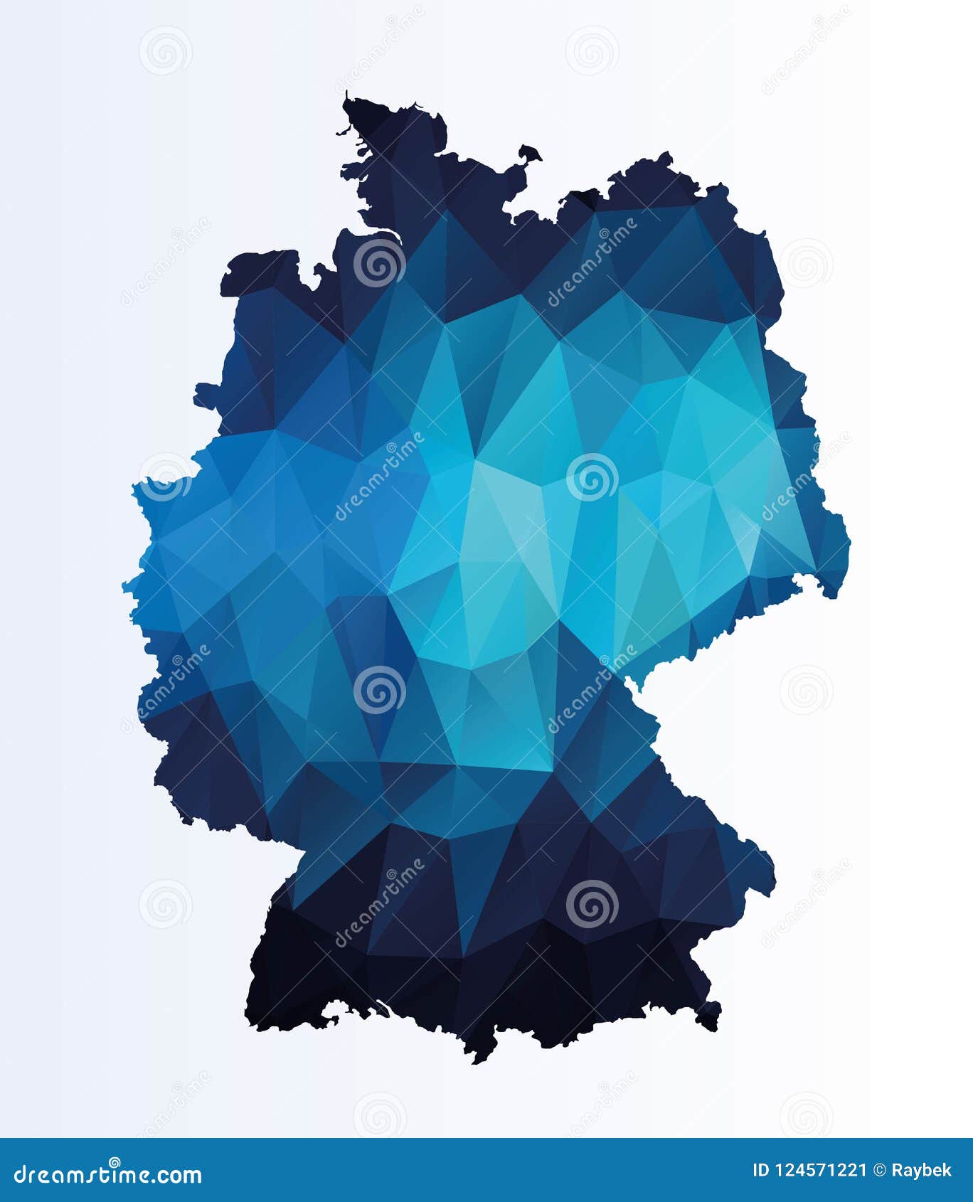 Polygonale Karte Von Deutschland Stock Abbildung - Illustration von ...