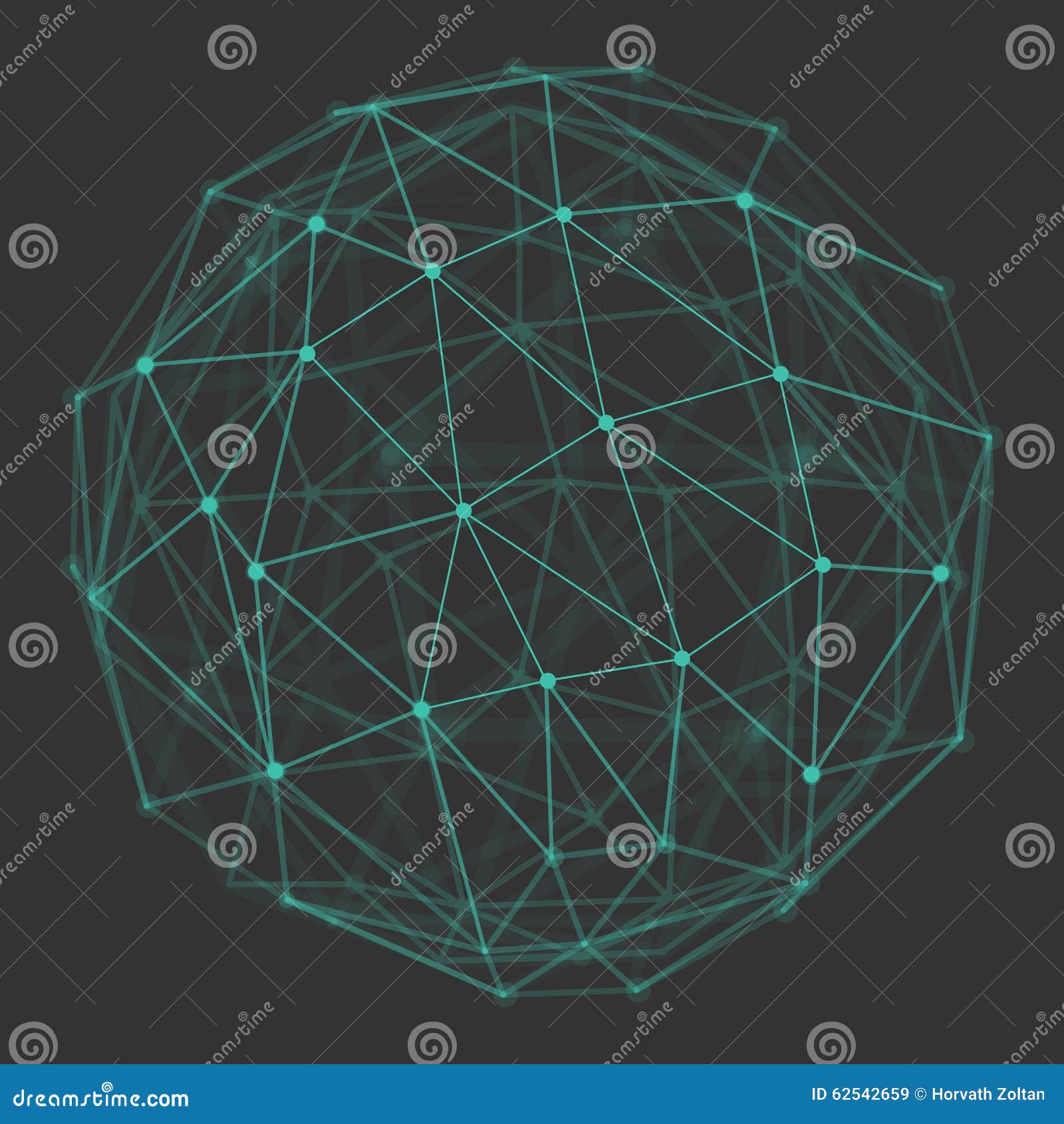 Polygonale Kugel Des Vektor-3d Vektor Abbildung - Illustration von poly ...