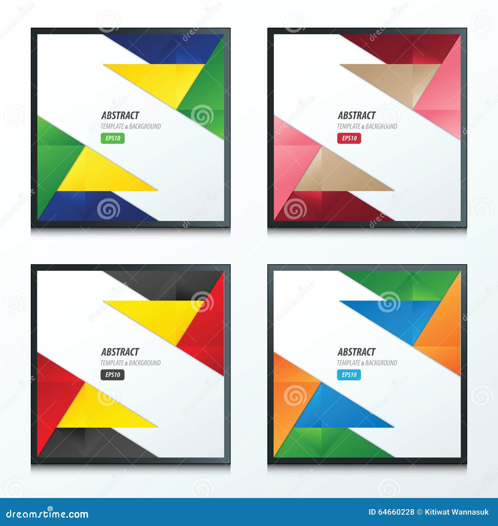 Polygons Design Template Set 4. Stock Vector - Illustration of ...