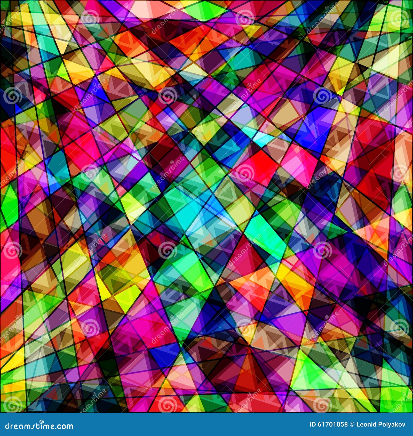 Polygons Psychedelic Bright Abstract Geometric Stock Vector ...