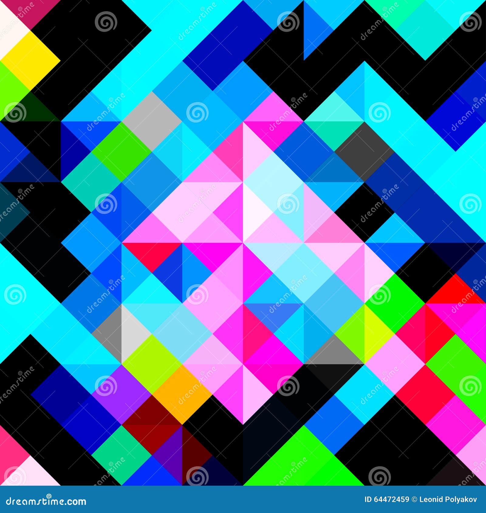 Polygons Psychedelic Colored Geometric Background Pixels Royalty-Free ...