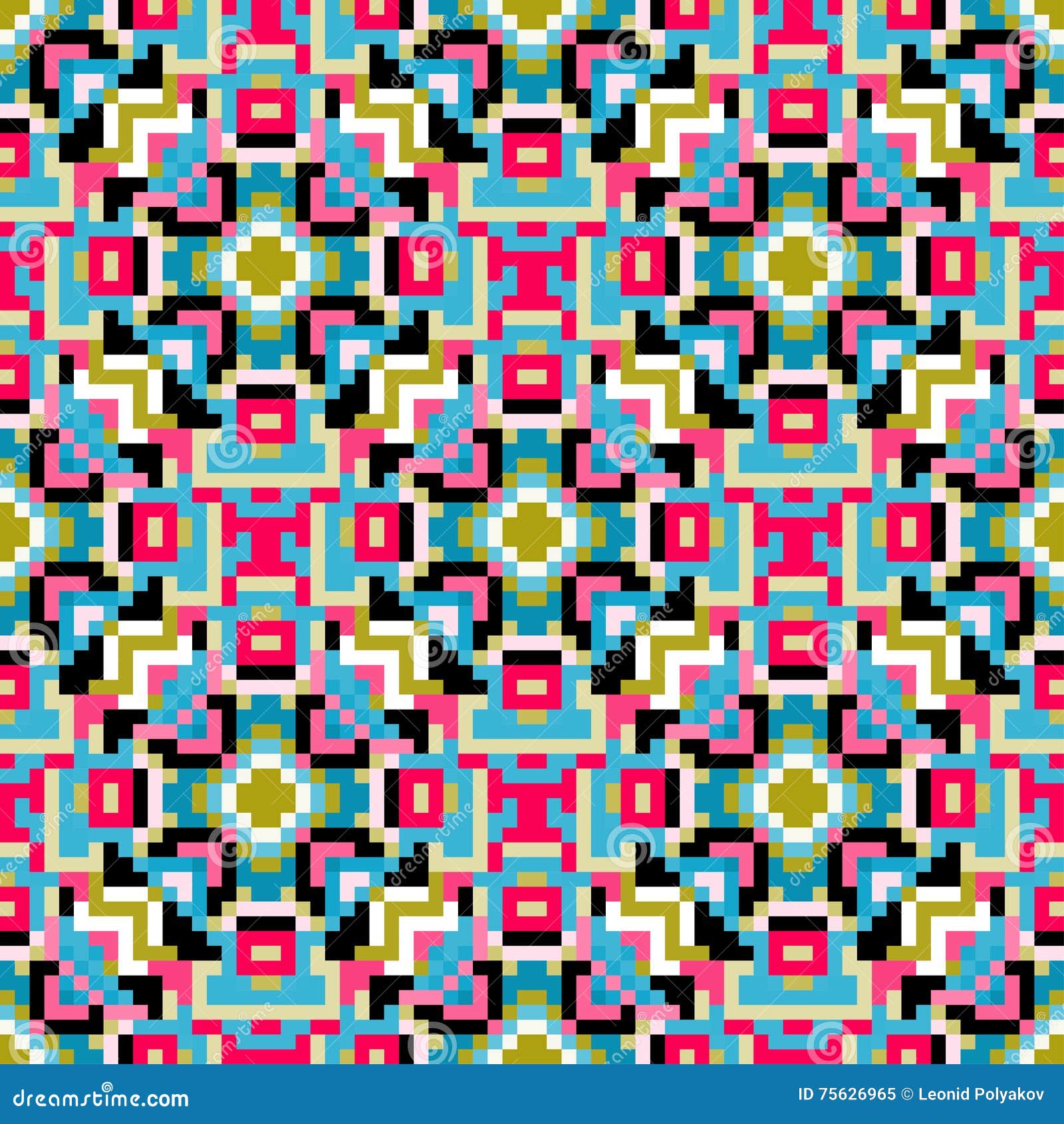 Polygons Psychedelic Colored Geometric Background Pixels Vector ...