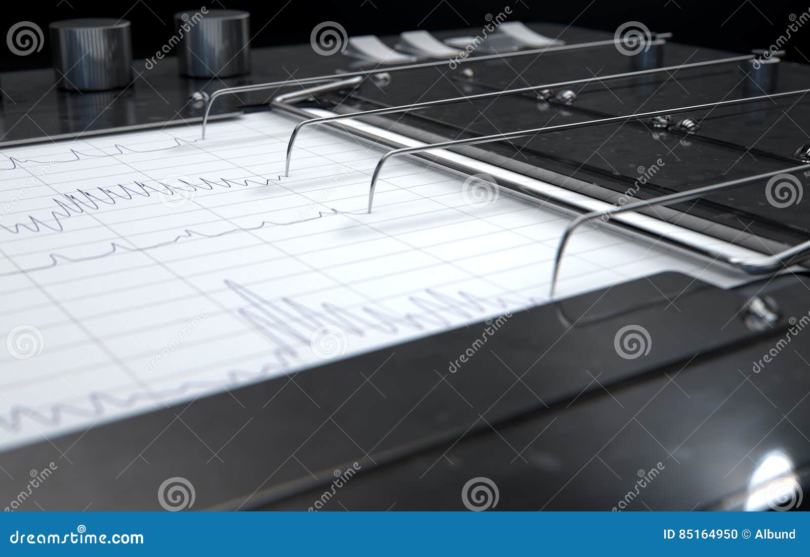 Polygraph Lie Detector Machine Stock Illustration - Illustration of ...