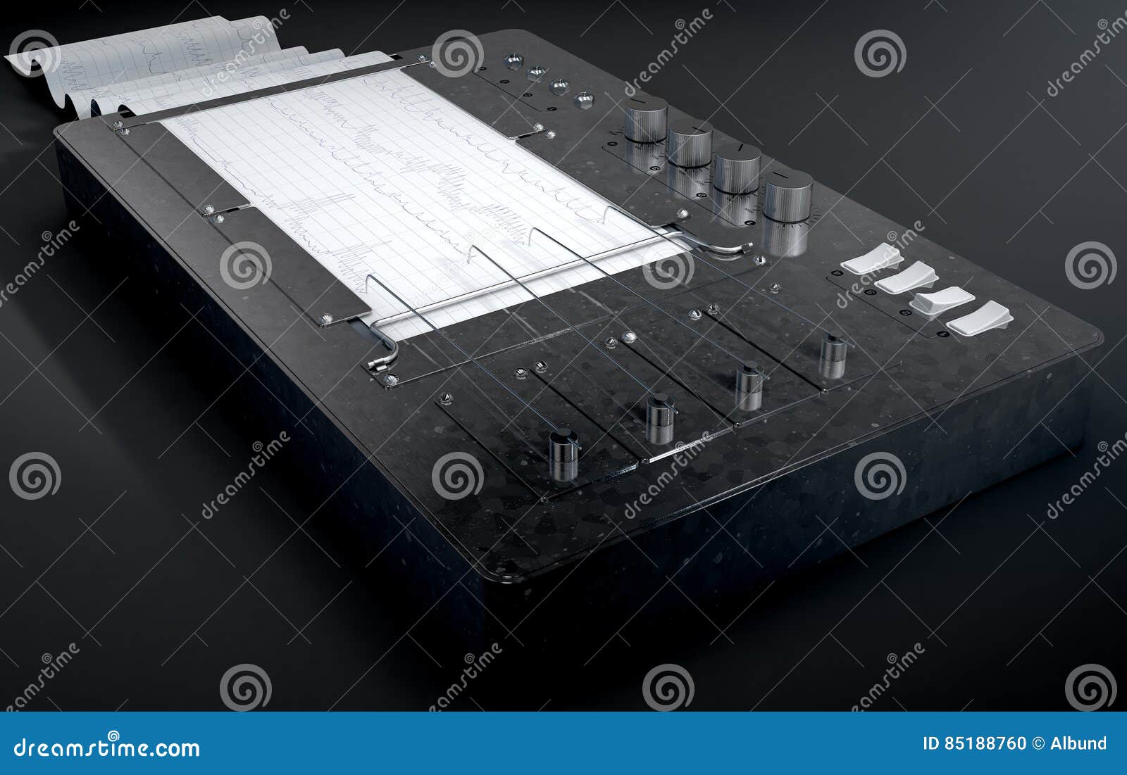 Polygraph Lie Detector Machine Stock Illustration - Illustration of ...