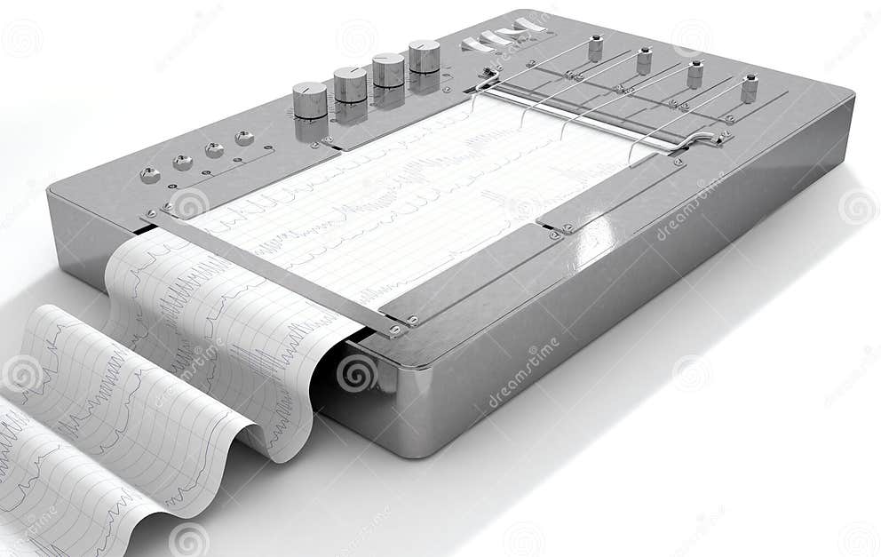 Polygraph Lie Detector Machine Stock Illustration - Illustration of ...