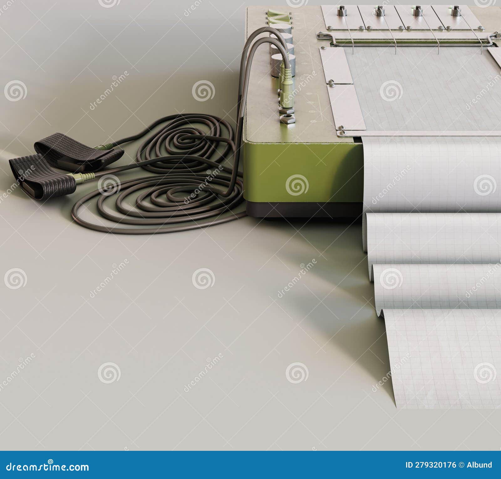 Polygraph Lie Detector Machine Stock Illustration - Illustration of ...