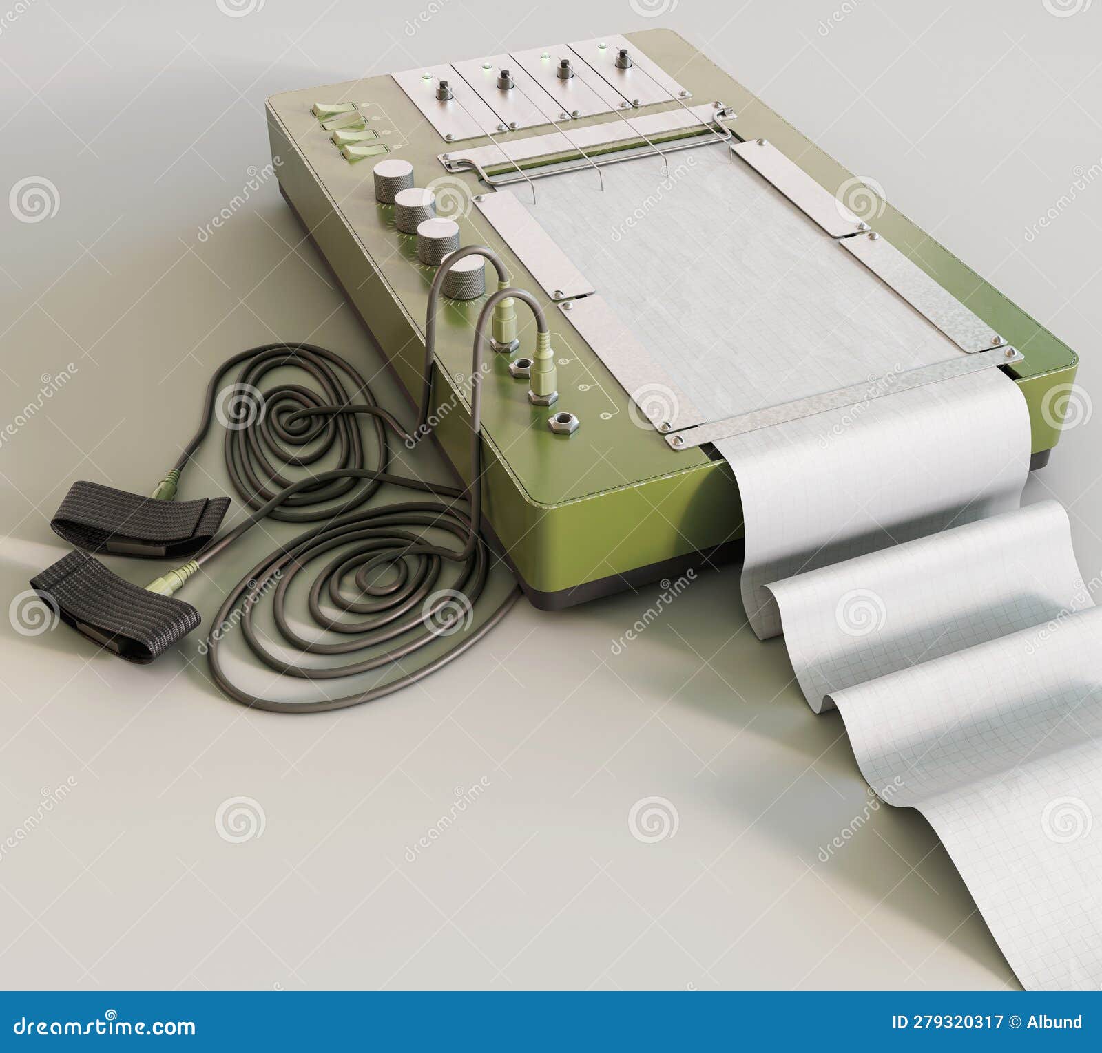 Polygraph Lie Detector Machine Stock Illustration - Illustration of ...